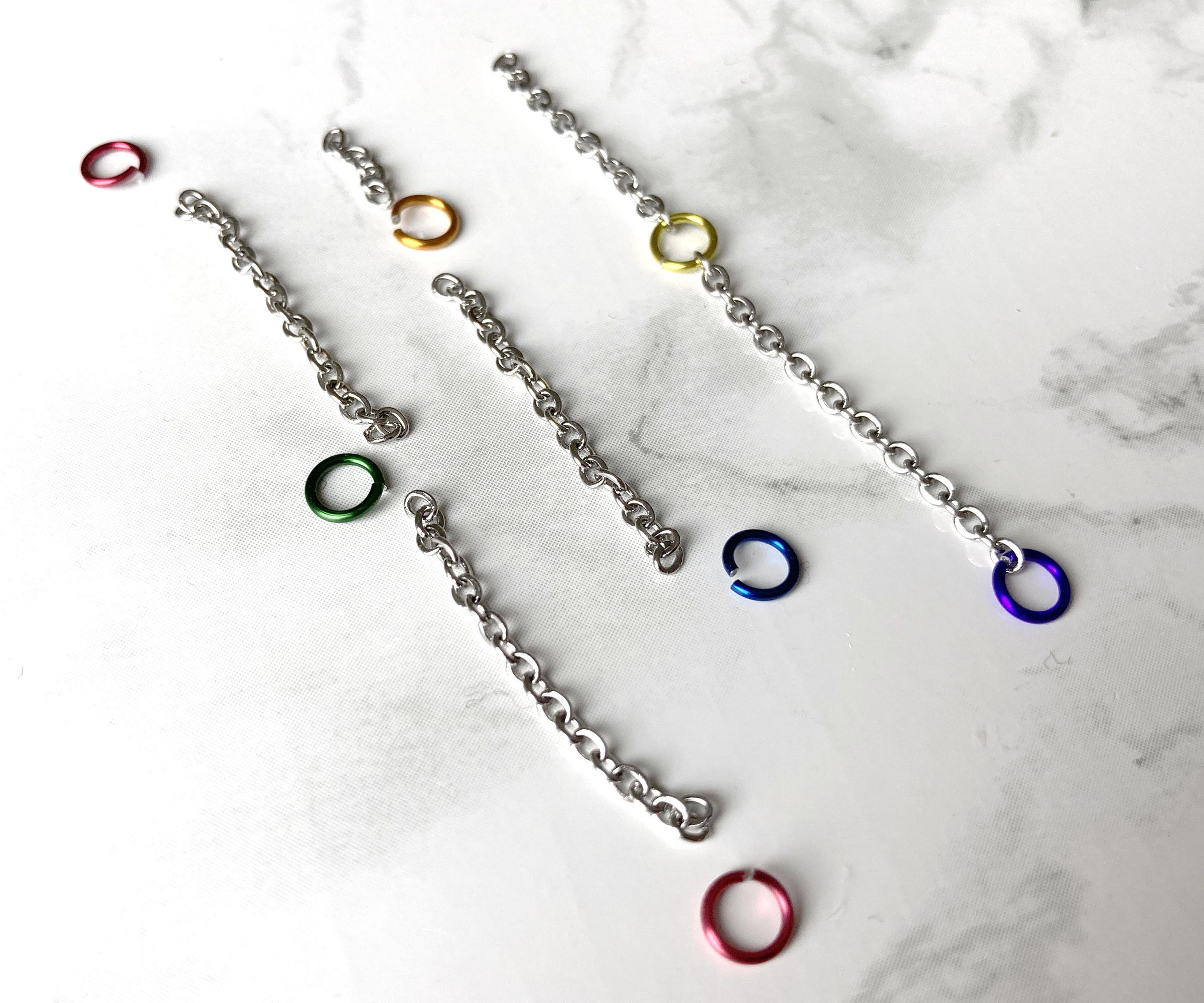 Dangle Rainbow Jump Ring and Chain Earrings : 4 Steps (with Pictures ...