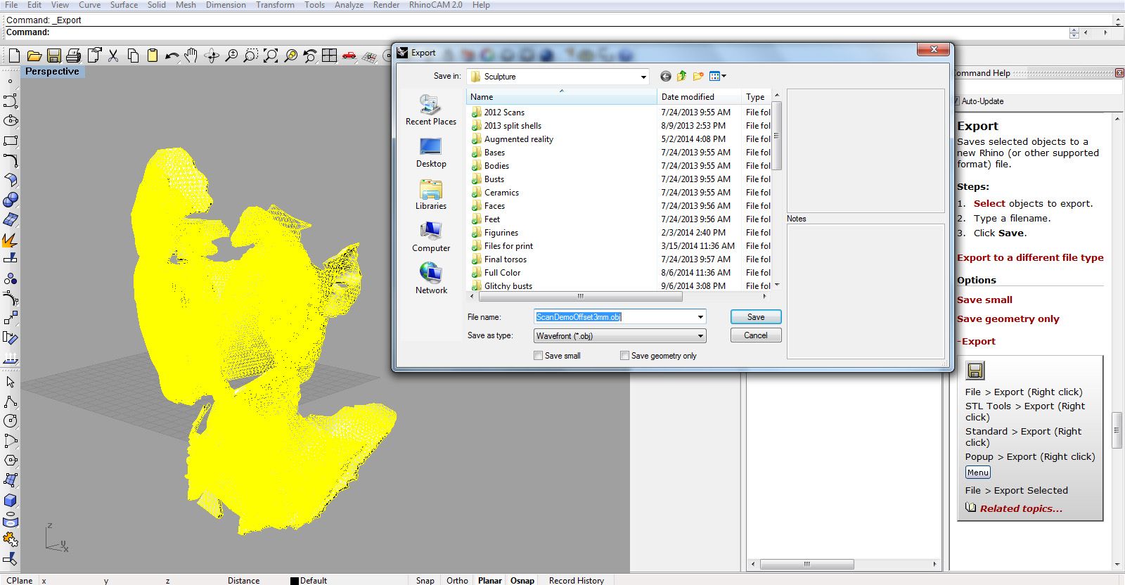 Preparing 3D Scans for 3D Printing, With Rhino and Netfabb Pro : 19 ...