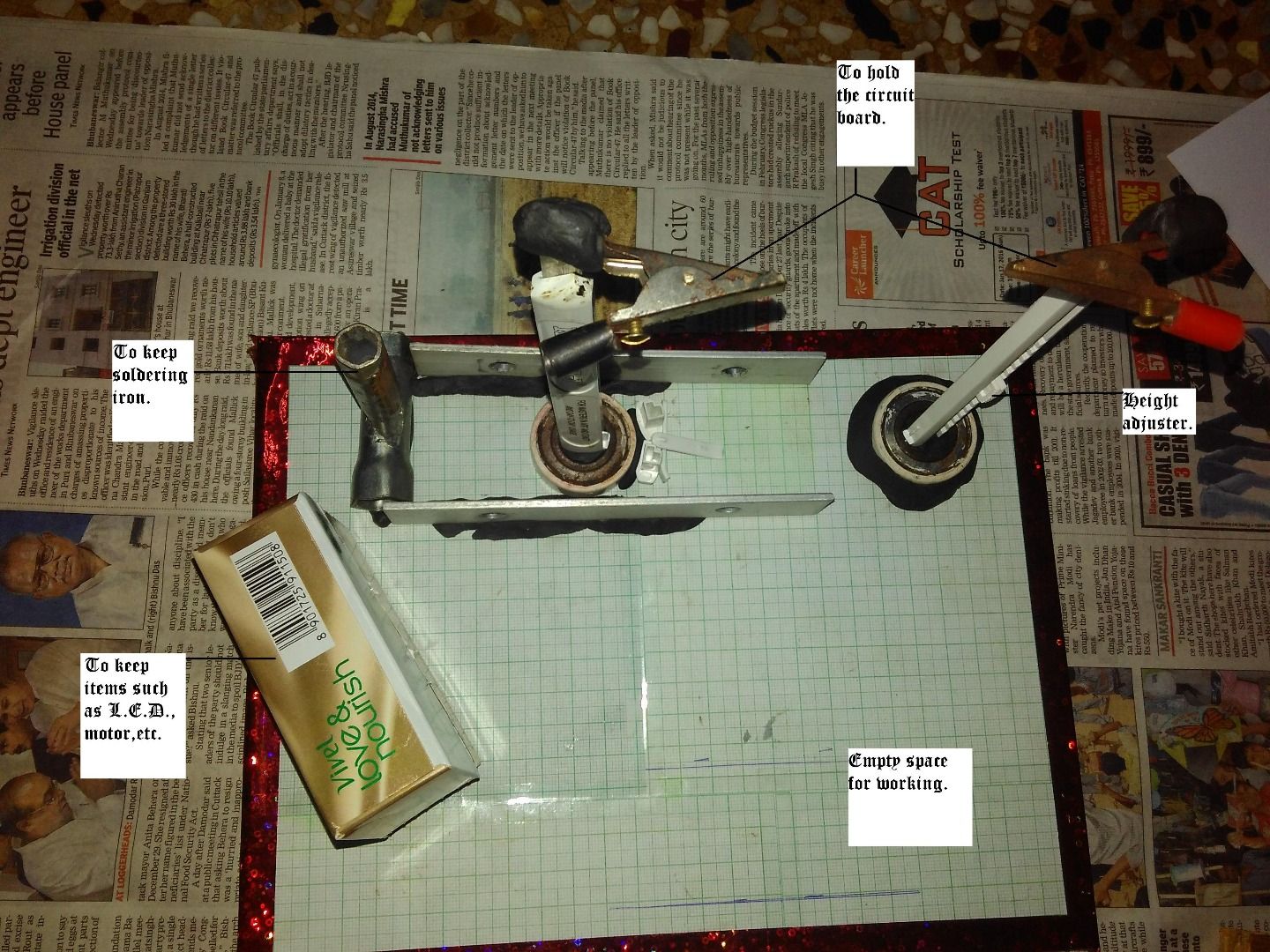 Homemade Height and Distance Adjustable Helping Hands + Other Features ...