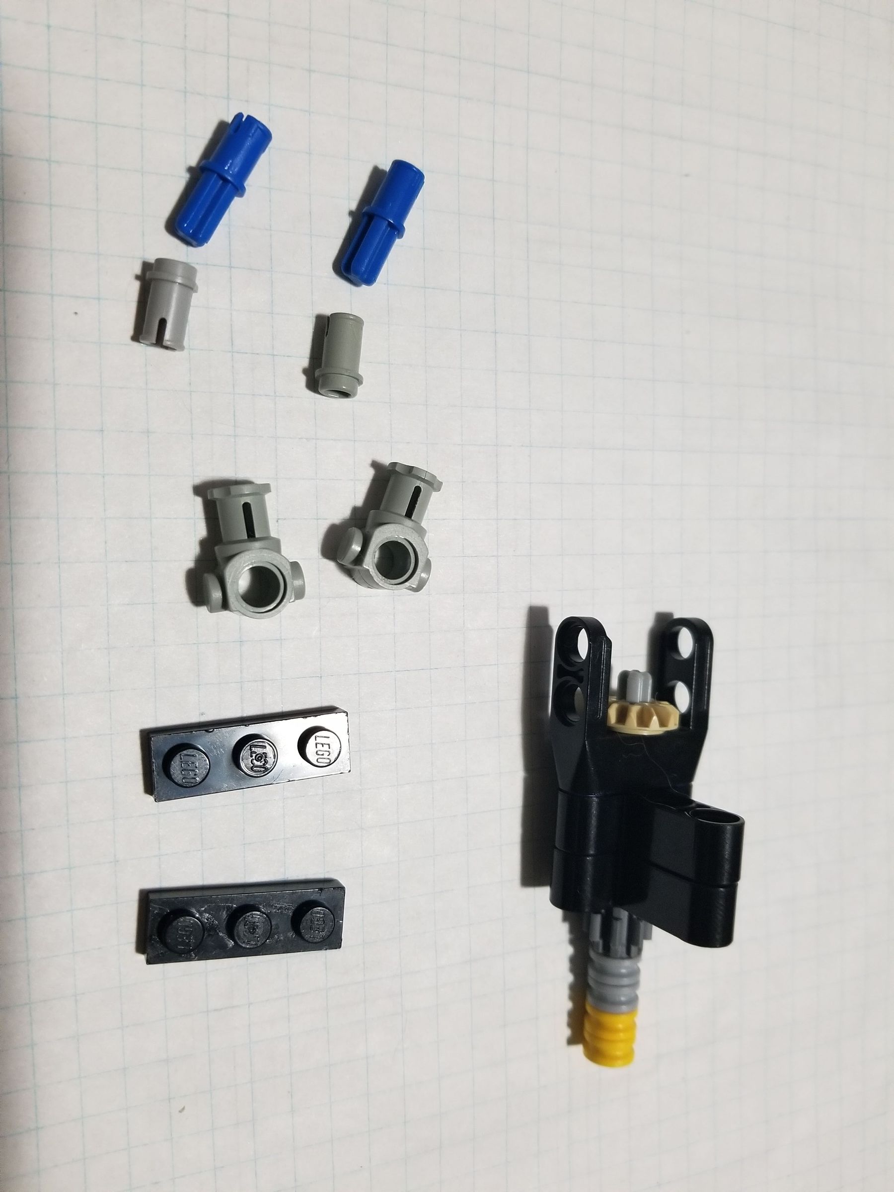 Lego Technic Back to Back Double Actuator Build : 9 Steps (with ...