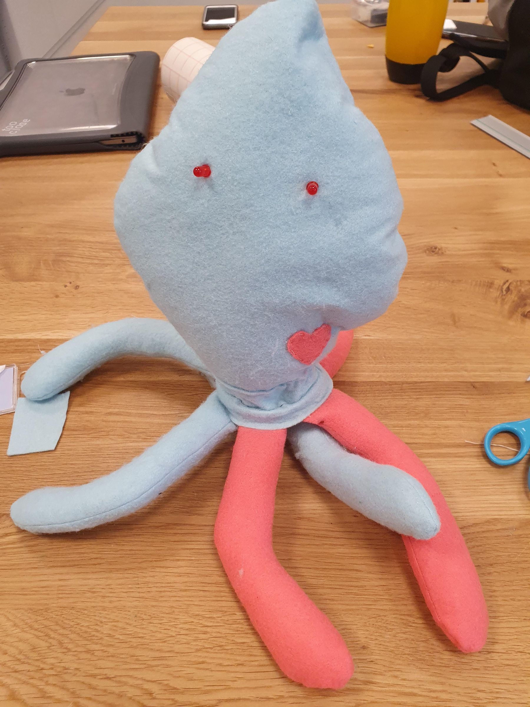 The Catalyst of Chaos Felt Squid Toy With Ominous Led Lights Eyes and a ...