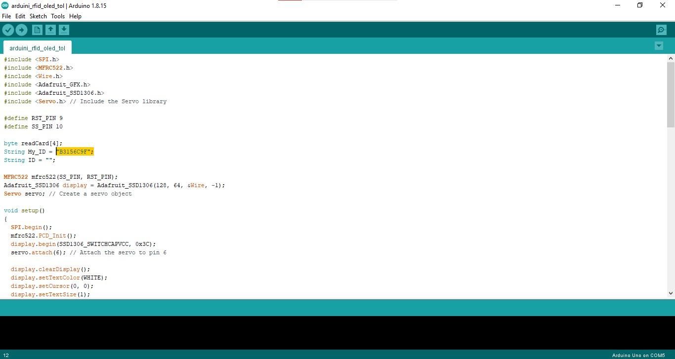 Make Arduino RFID Barrier System With OLED Display : 6 Steps (with ...