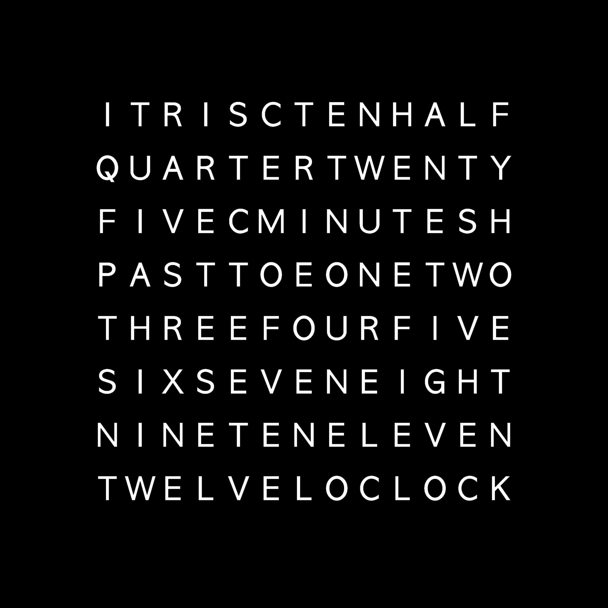THE WORD CLOCK : 7 Steps (with Pictures) - Instructables
