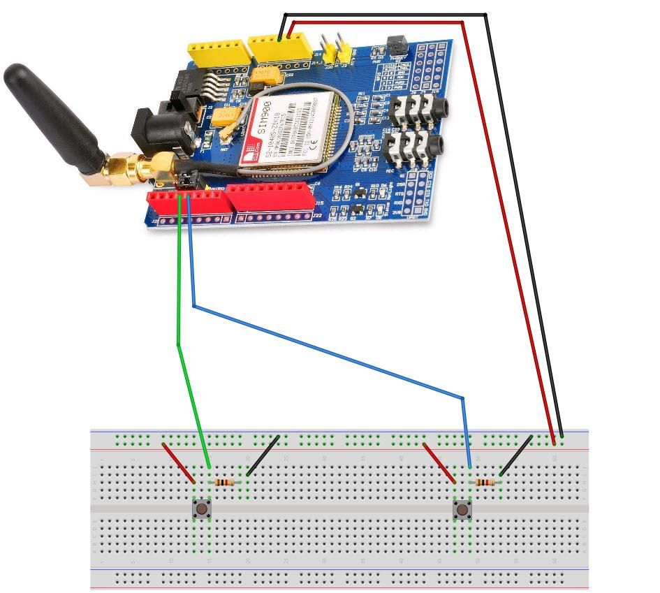 Send SMS with SIM900 GSM Shield & Arduino - Visuino Guide - DFRobot ...