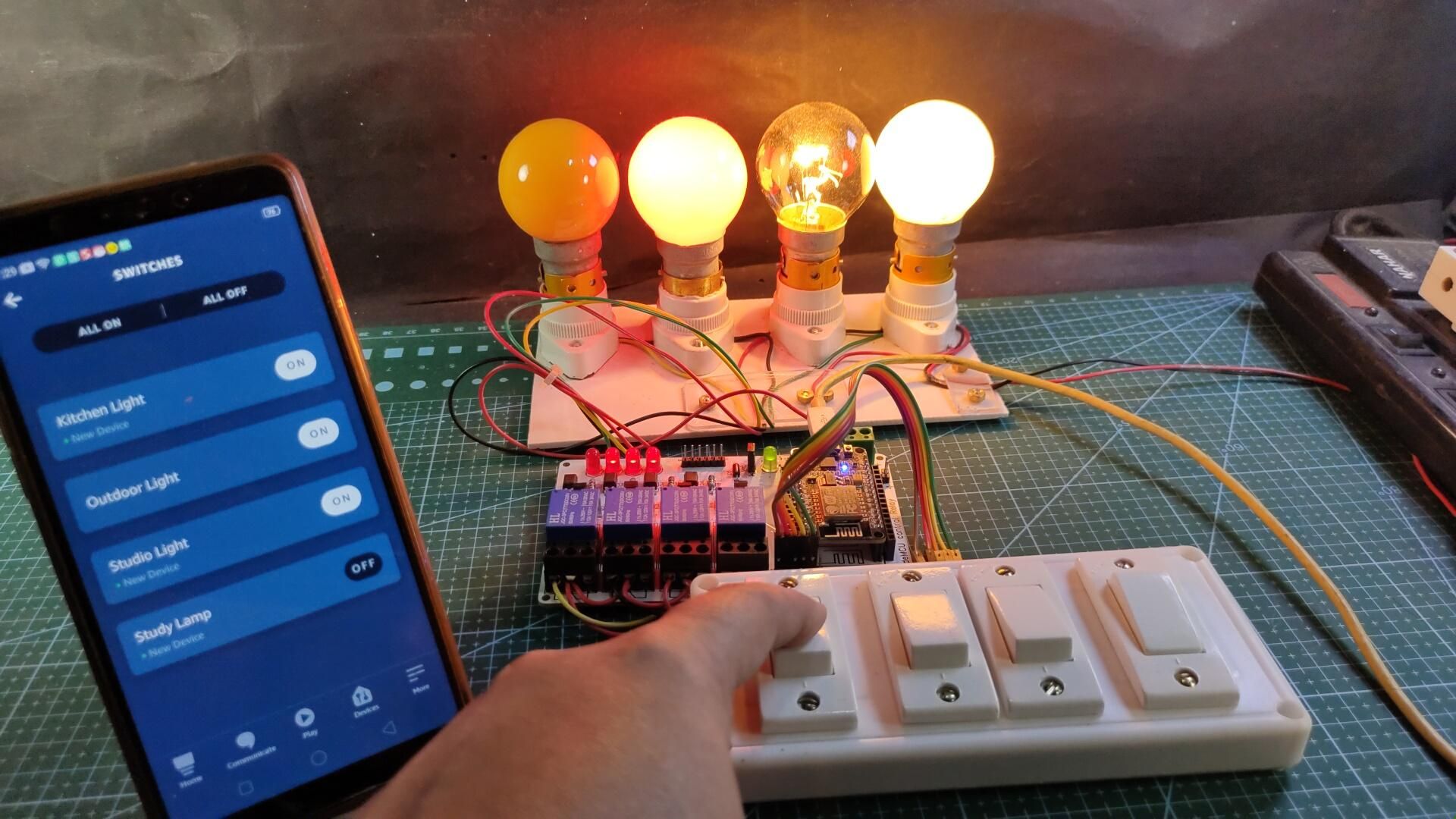 NodeMCU ESP8266 Alexa App Voice Control Smart Home System IoT Projects ...