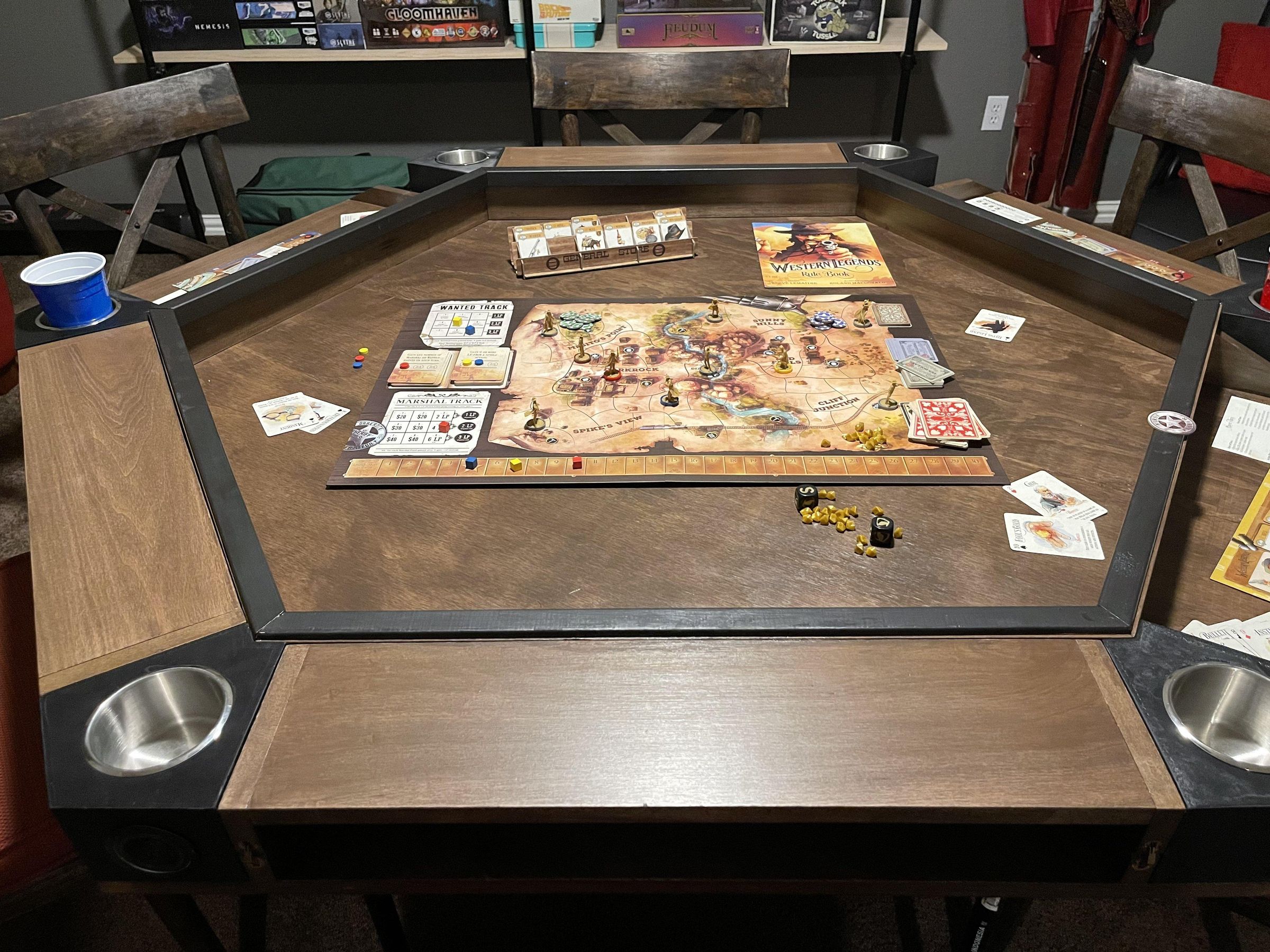Hexagonal Board Game Table W/ Speakers and Flip-Out Desks : 14 Steps ...