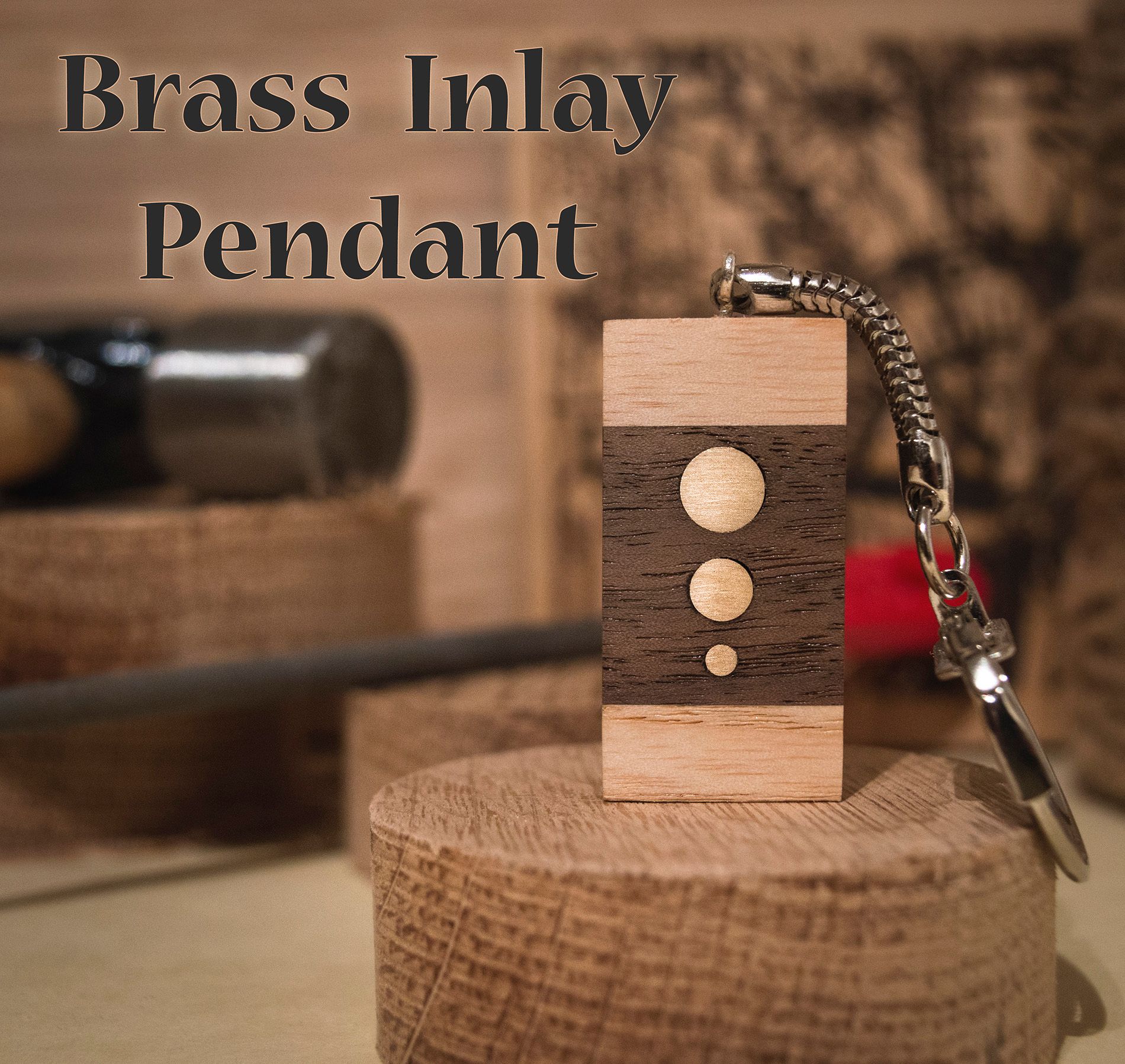 Easy Brass Inlay Wooden Pendant Gift : 4 Steps (with Pictures ...