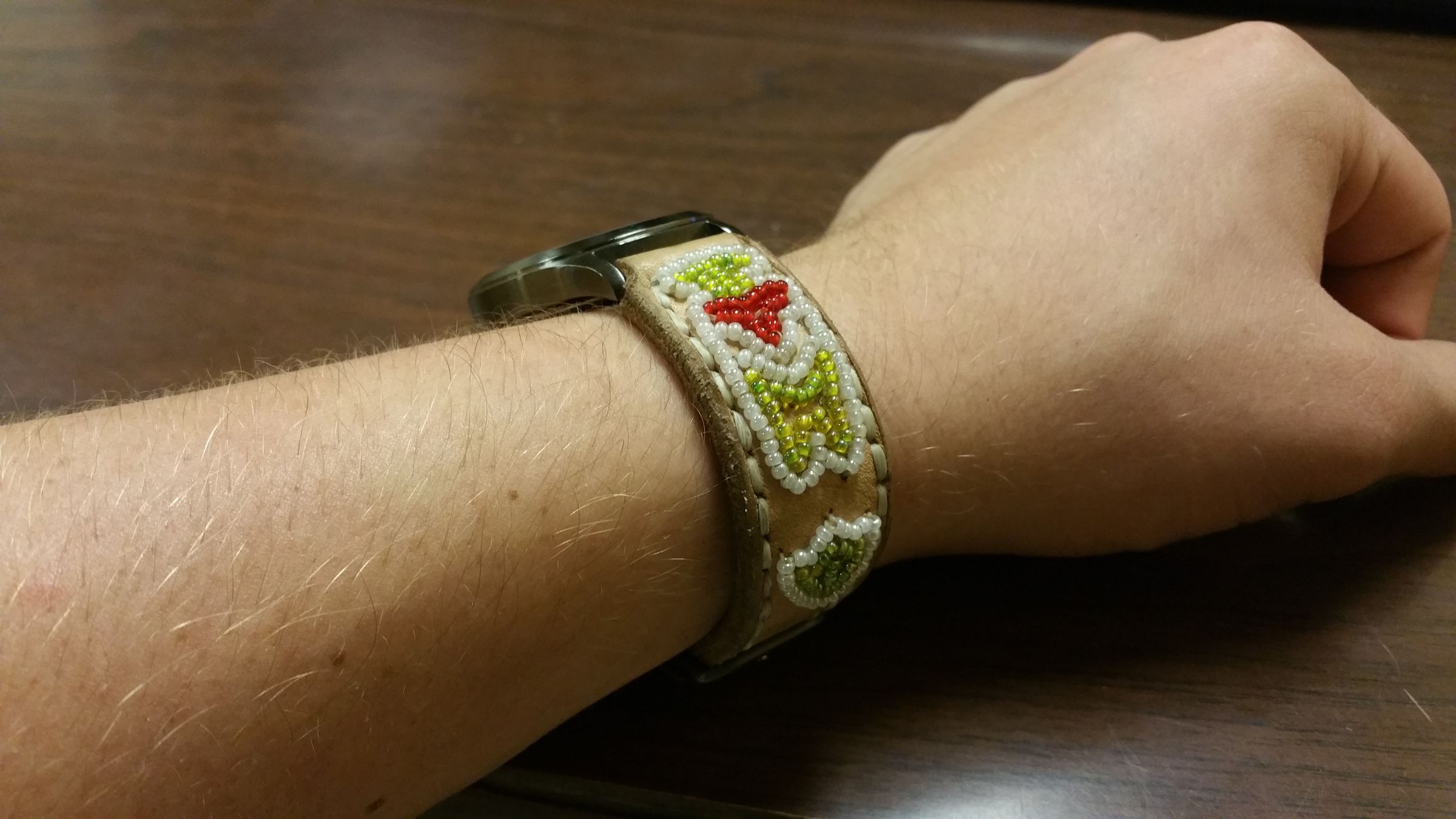 Beaded Leather Watch Band - Beading Tutorial : 14 Steps (with Pictures ...