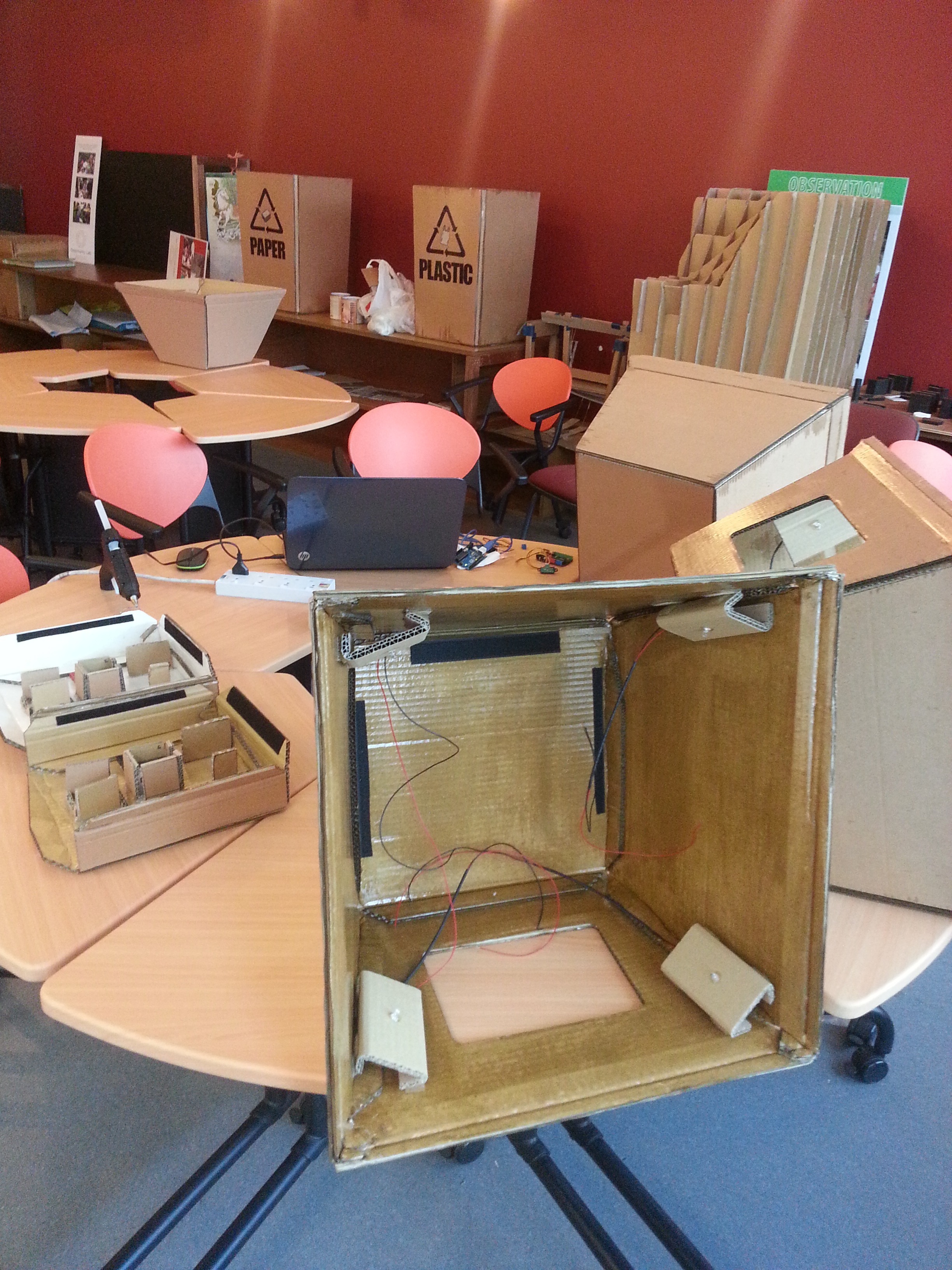 Interactive Recycling Cardboard Bins : 5 Steps (with Pictures ...