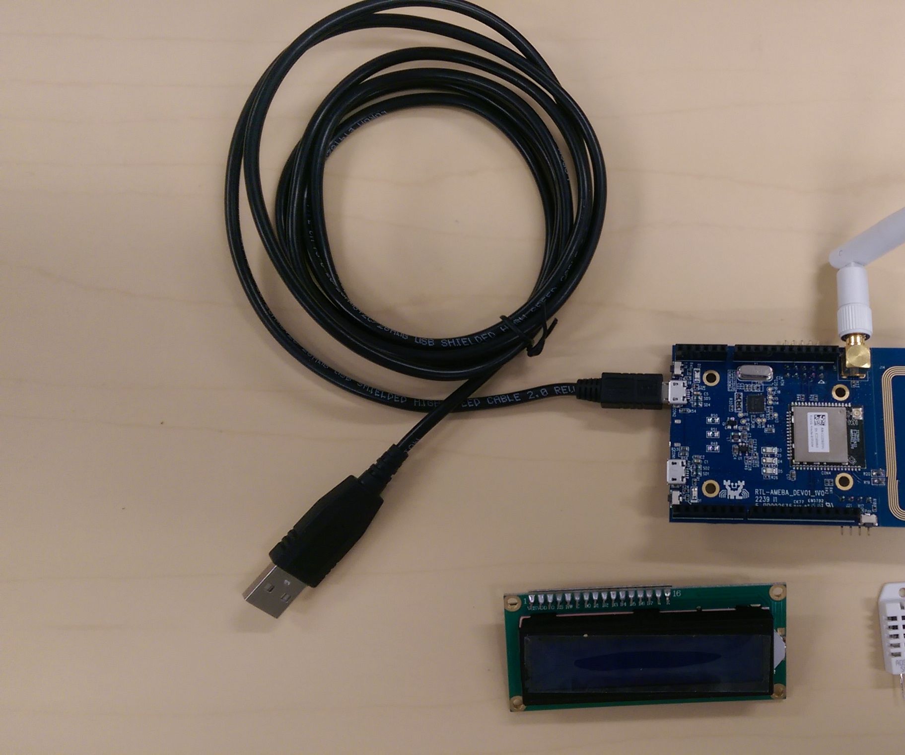 Ameba Arduino Calendar With Humidity and Temperature : 4 Steps ...