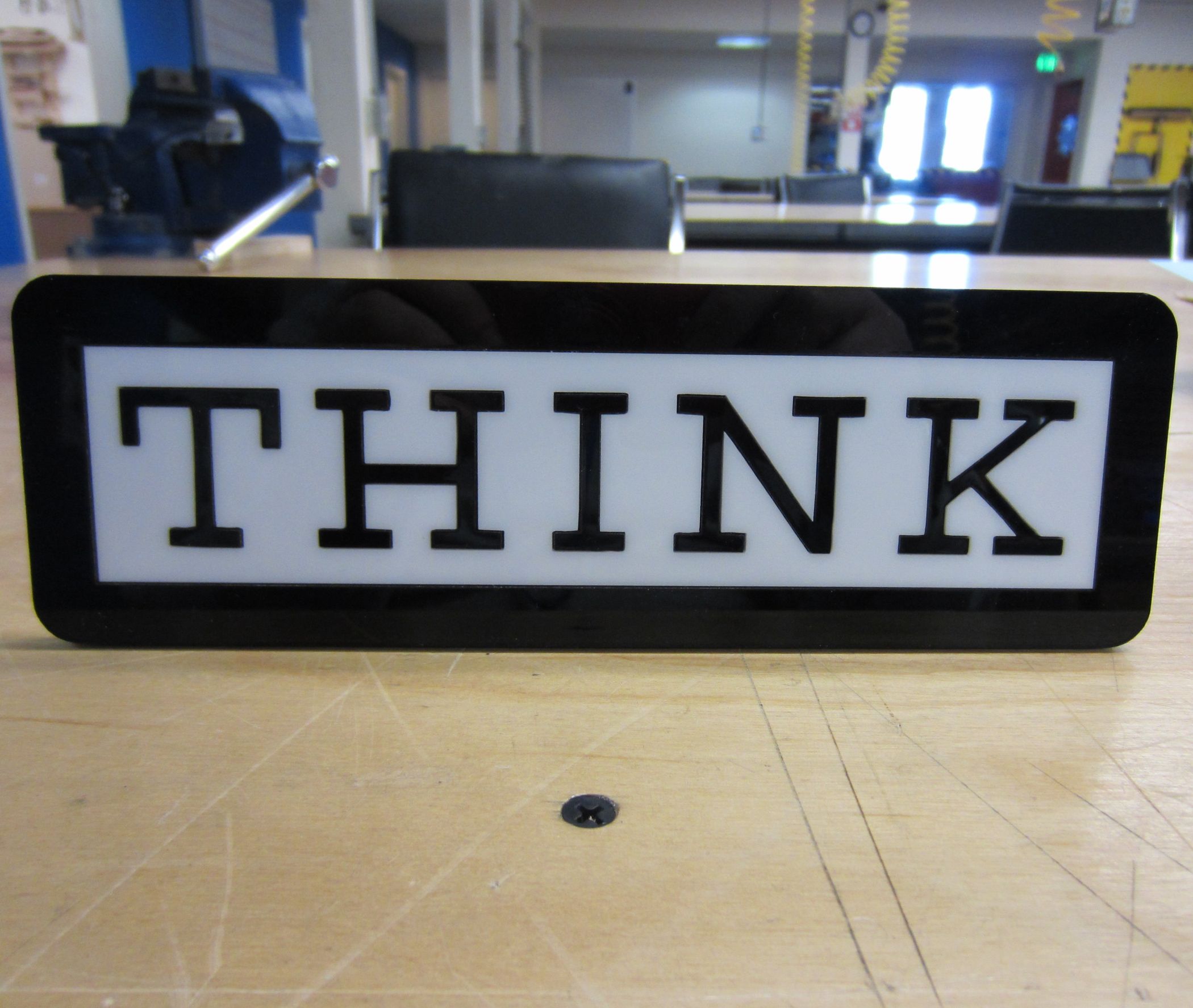 Laser Cut Acrylic THINK Desk Sign : 9 Steps (with Pictures) - Instructables