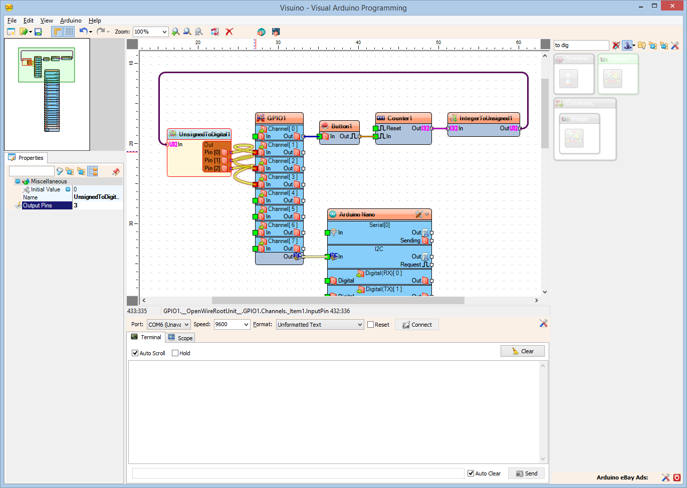 Arduino and Visuino: Use PCF8574/PCF8574A I2C GPIO to Add More Digital ...