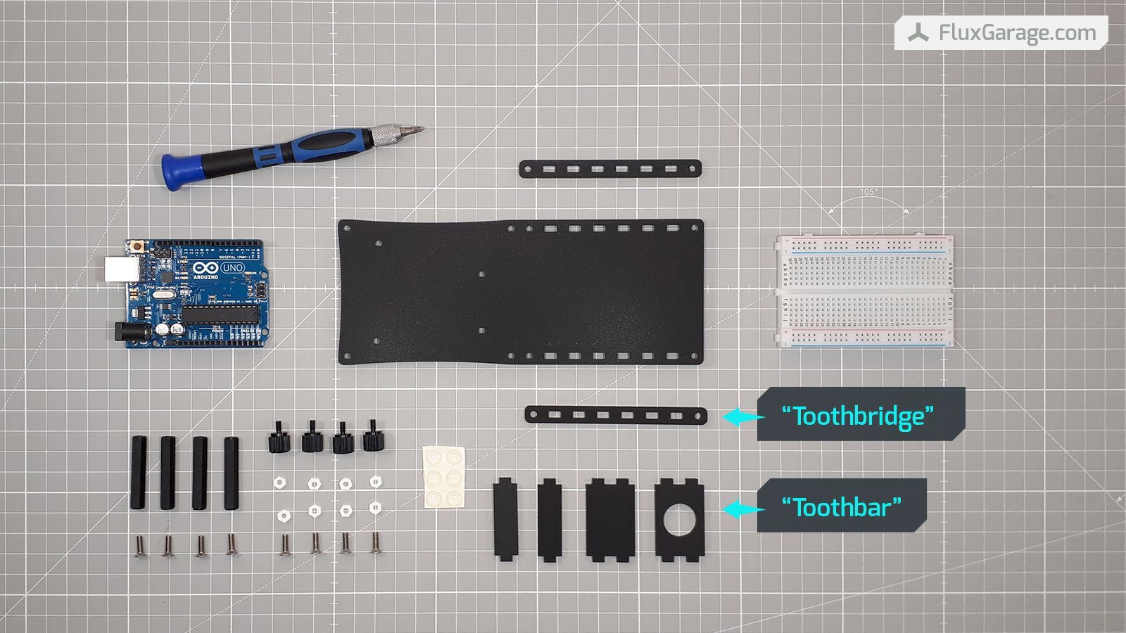 Tinkerer's Baseplate - Arduino + Breadboard(s) + Periphery Holder : 5 ...