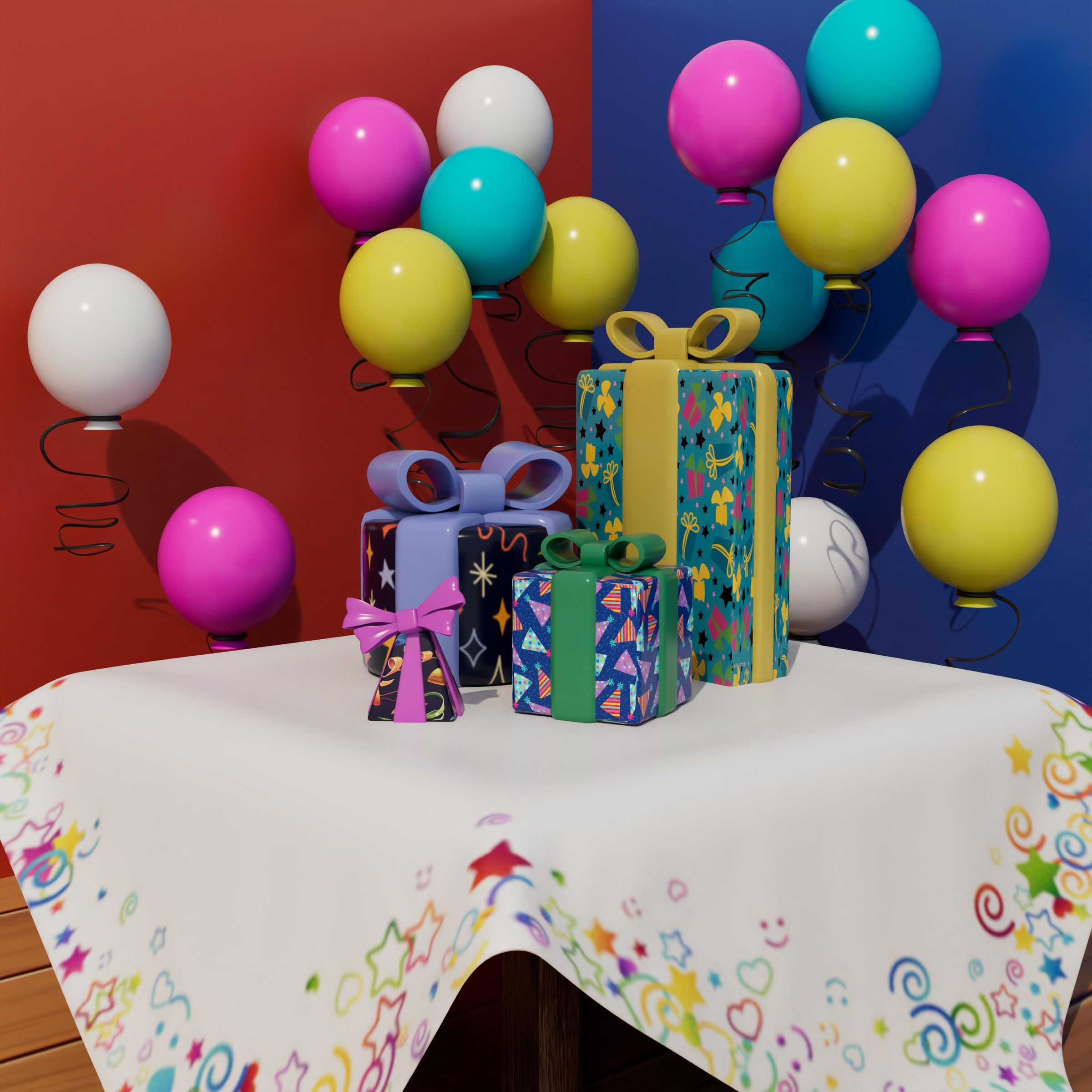 Table of Presents | Modeling + NCloth Simulation : 6 Steps (with Pictures) - Instructables