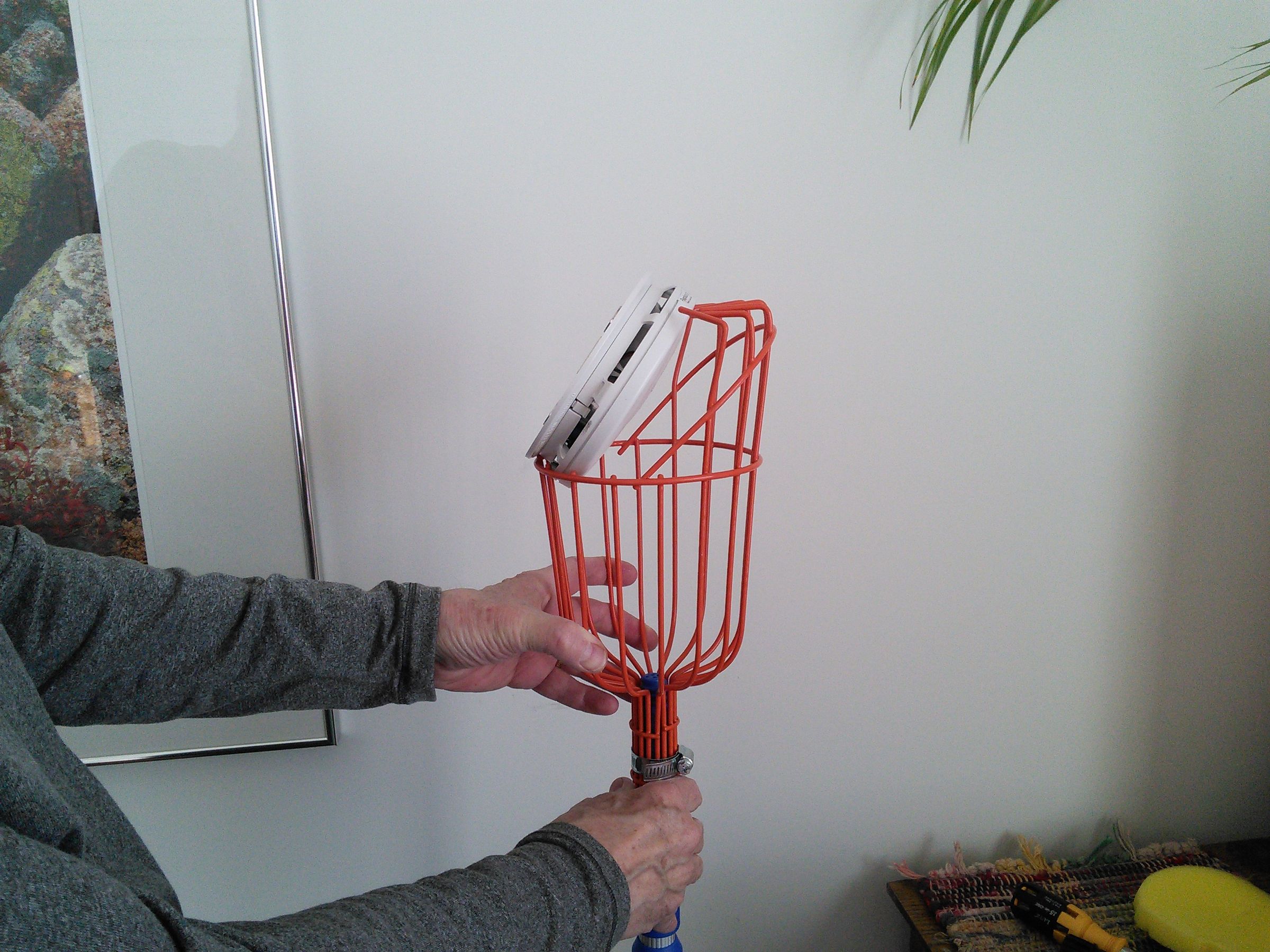 Reach a Smoke Alarm in a Cathedral Ceiling With an "Alarm Arm" (version ...