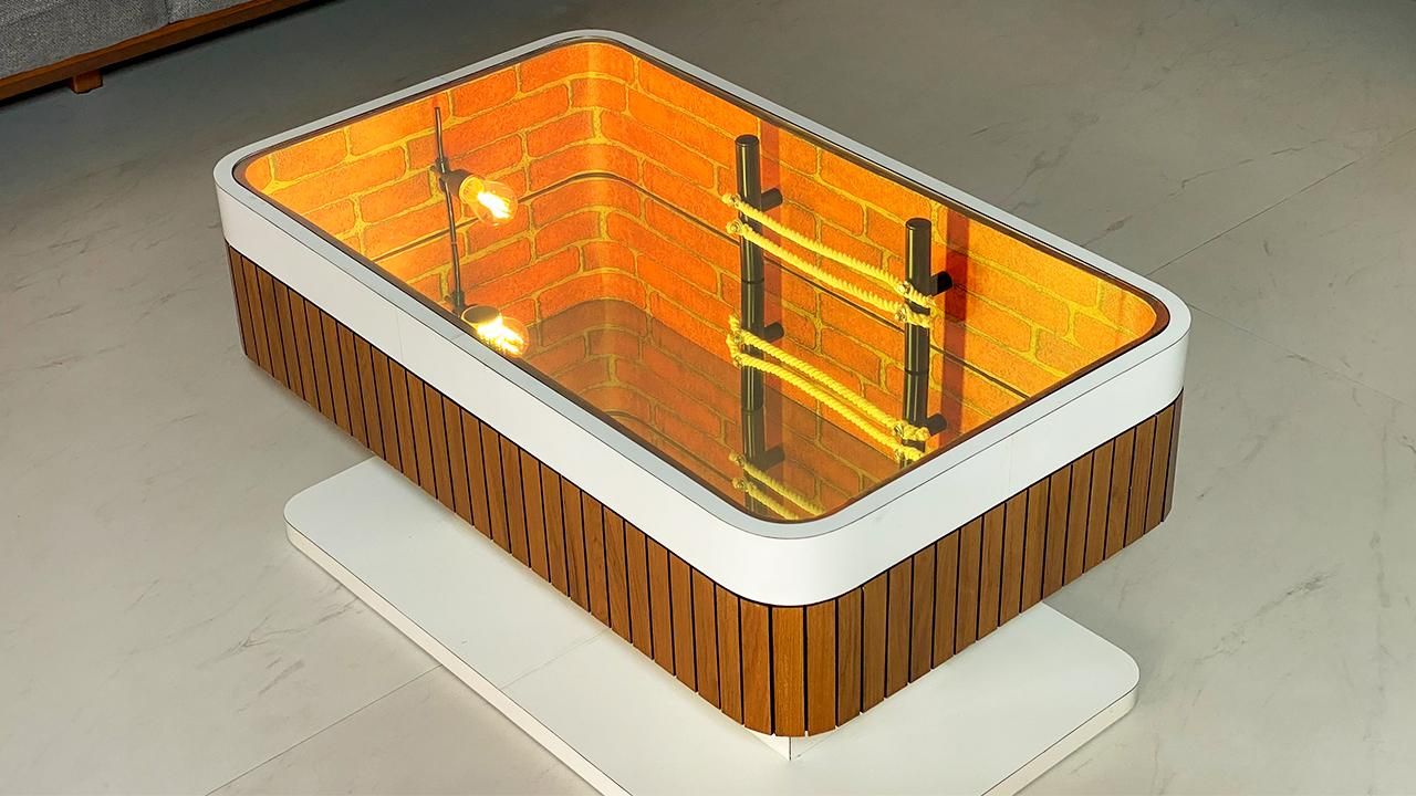 Building a Coffee Table With Endless Depth! (Infinity Illusion) : 12 ...