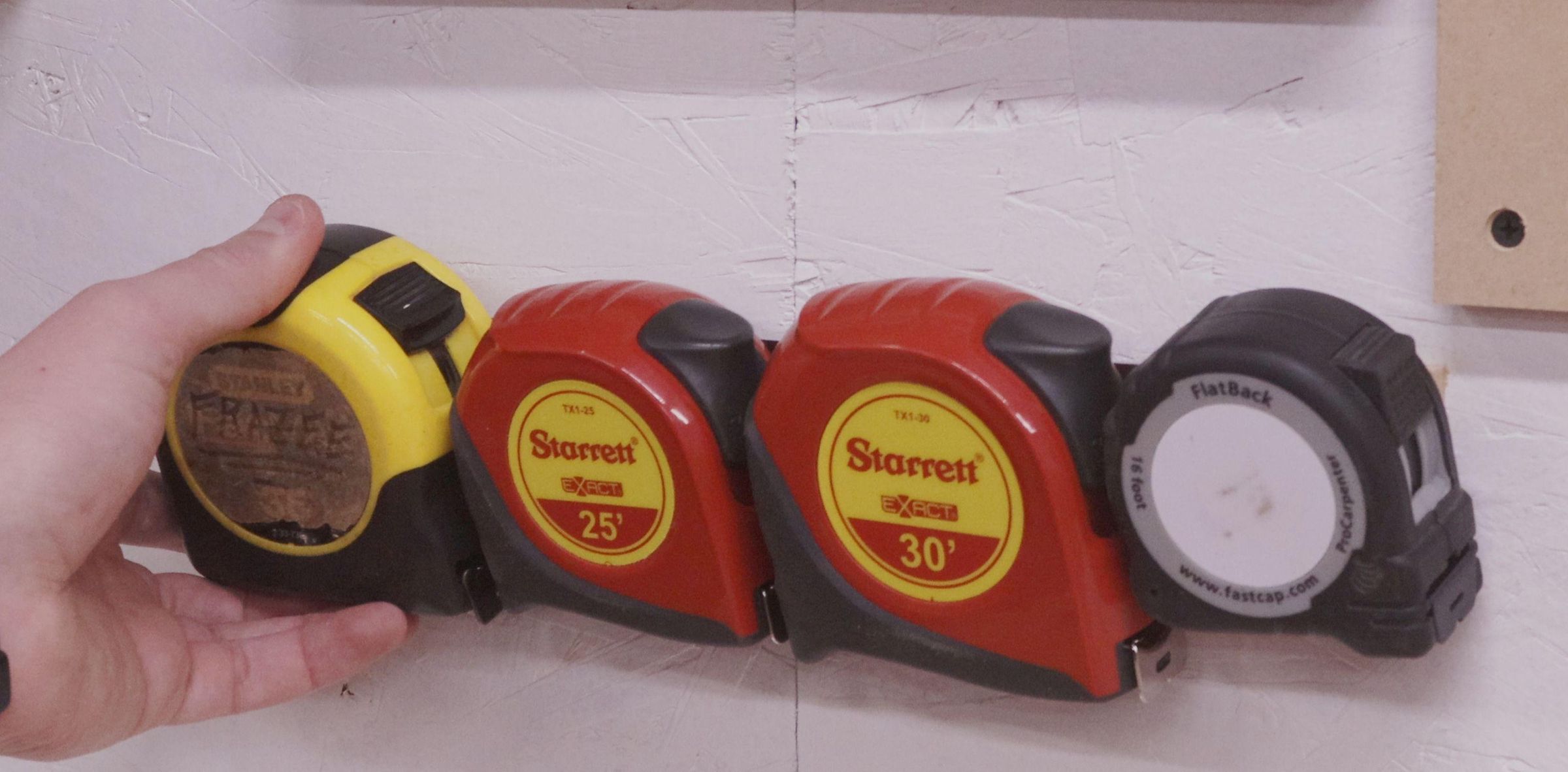 Quick Wall-Mount Tape Measure Rack : 4 Steps (with Pictures ...