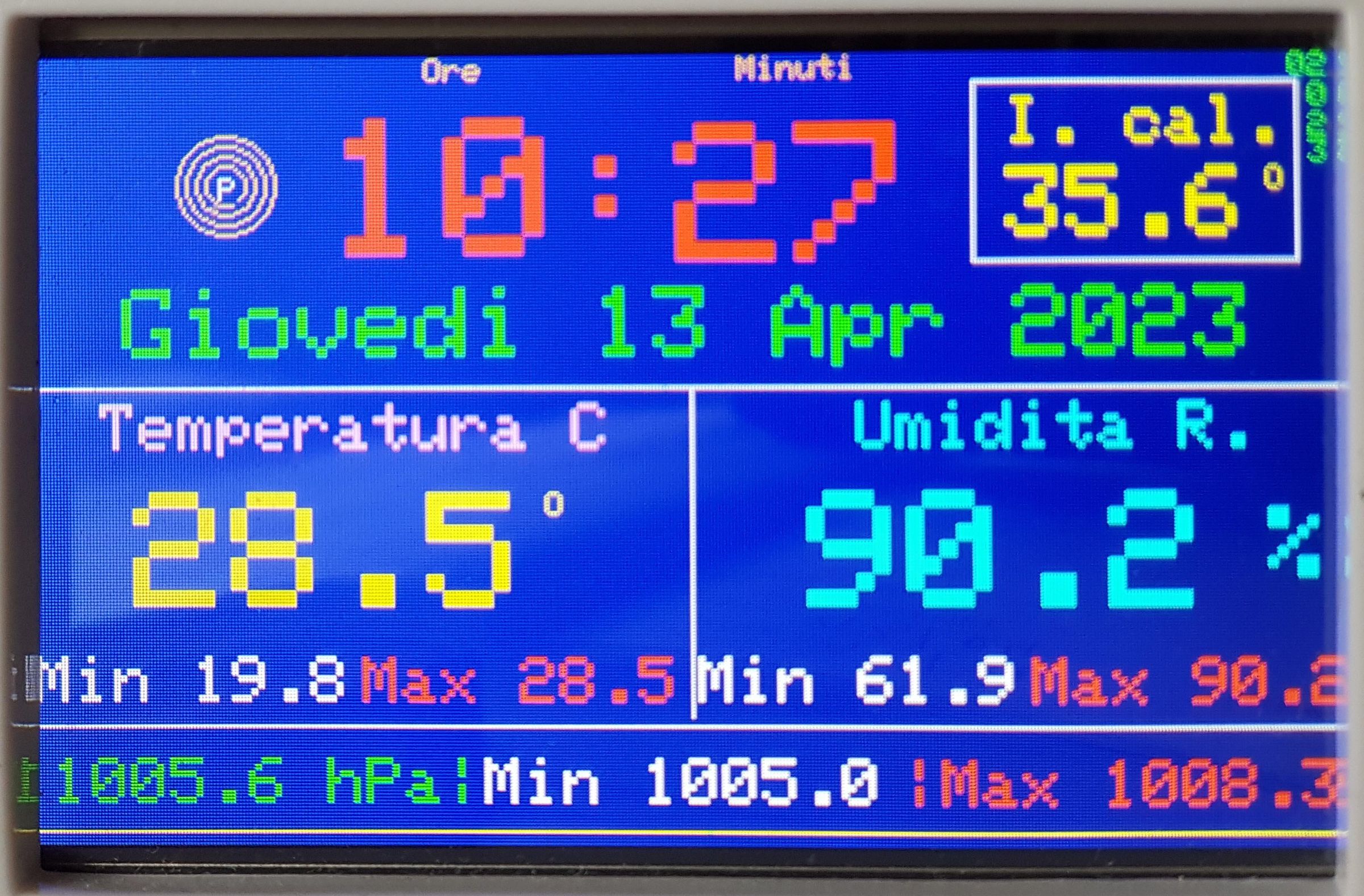 ILI9327 TFT, BME280, DS3231: Display Date, Time, Temp, Humidity and ...