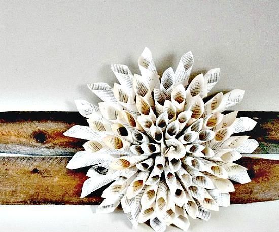 How to Make a Gorgeous Book Page Flower : 9 Steps (with Pictures ...