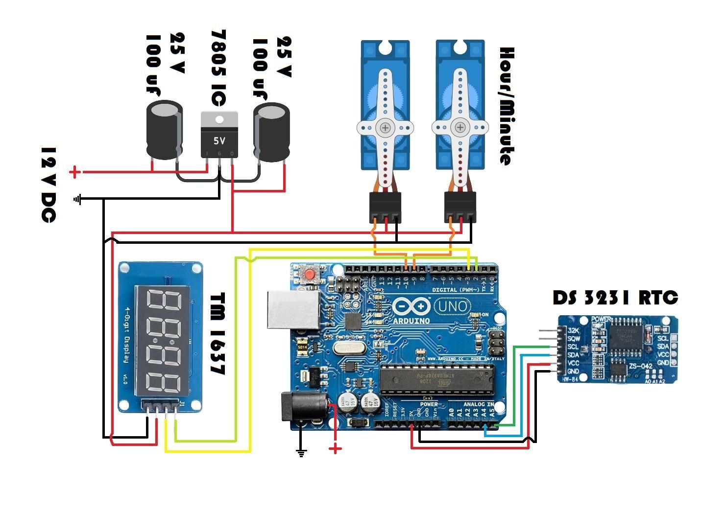 DIY Space Clock / Arduino Servo Clock. : 7 Steps (with Pictures ...