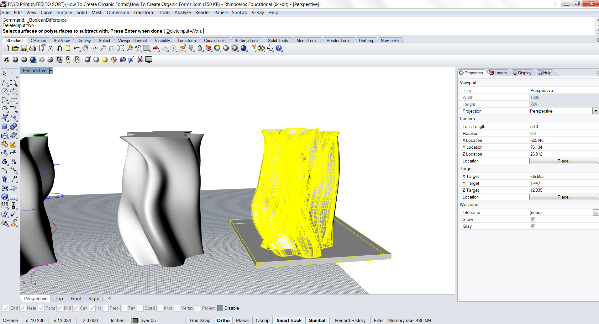 How to Create 3D Printed Organic Forms and Vases : 23 Steps (with ...