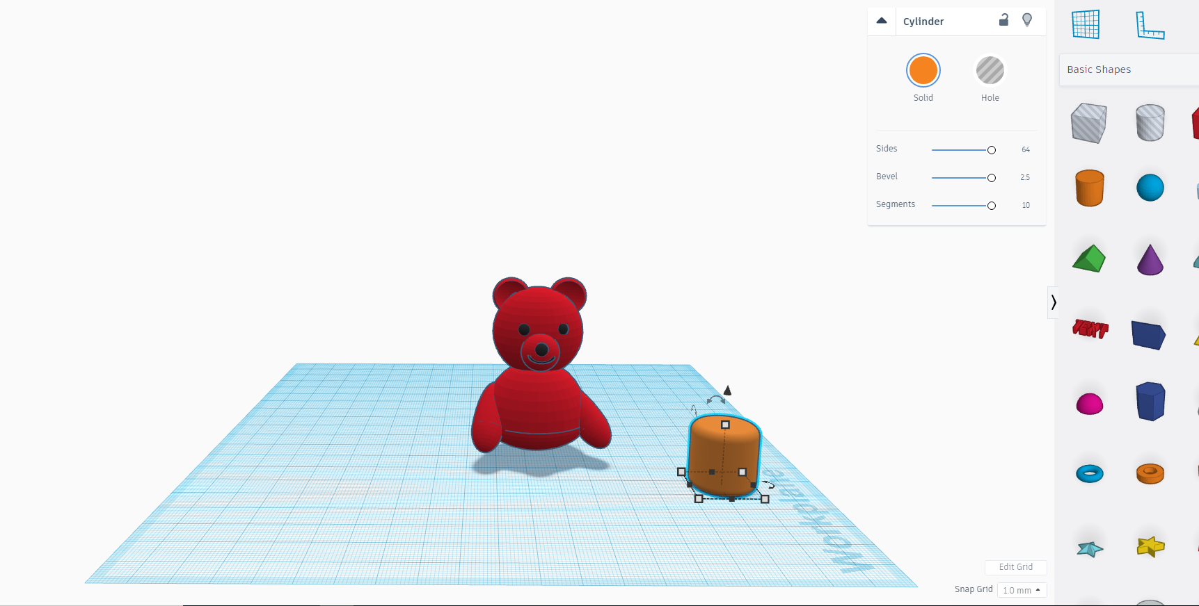 How to Build Your Own Soft Toy Teddy Bear / Key Chain in TINKERCAD : 4 ...