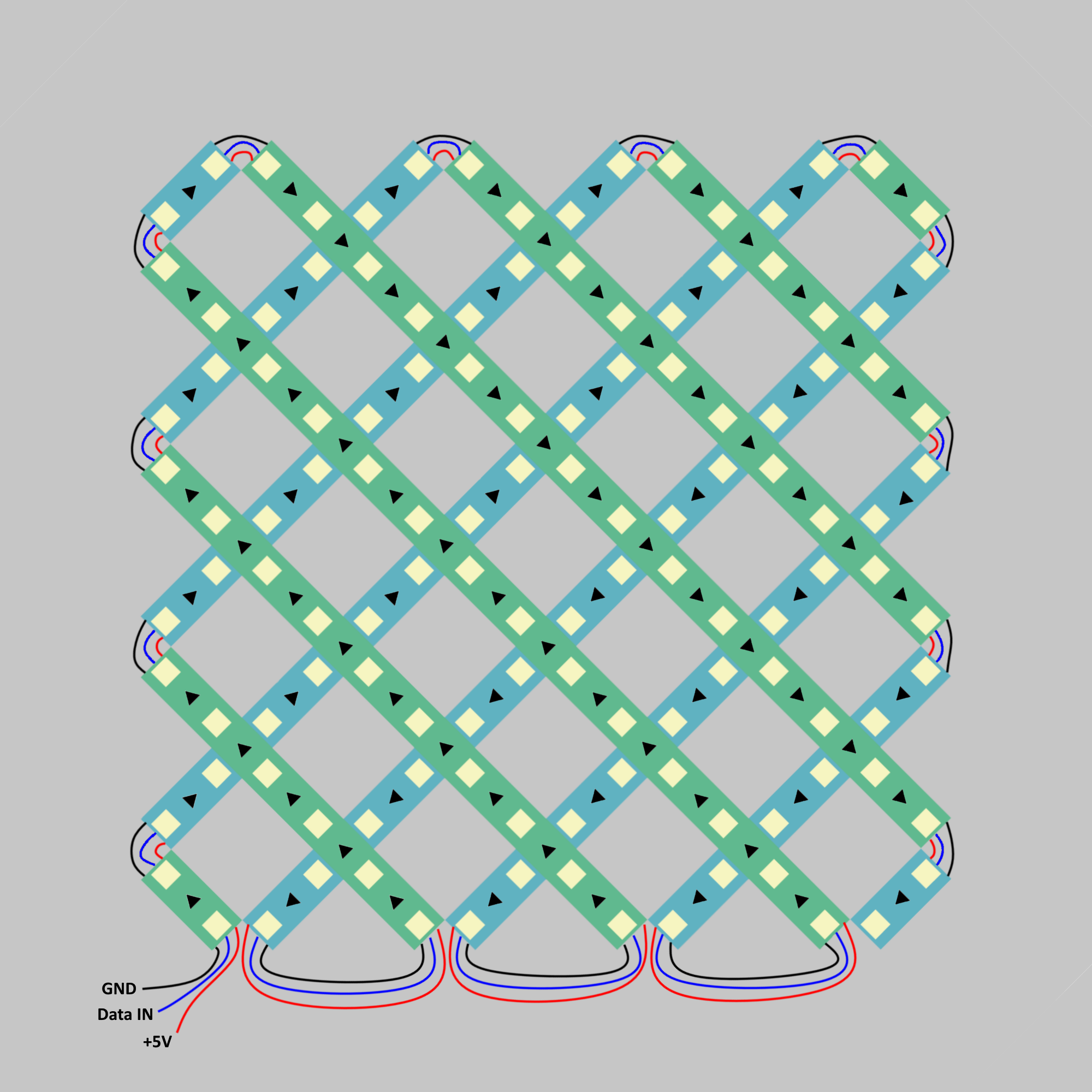 Tetrakis Square Tiling With WS2812 LEDs : 5 Steps (with Pictures ...