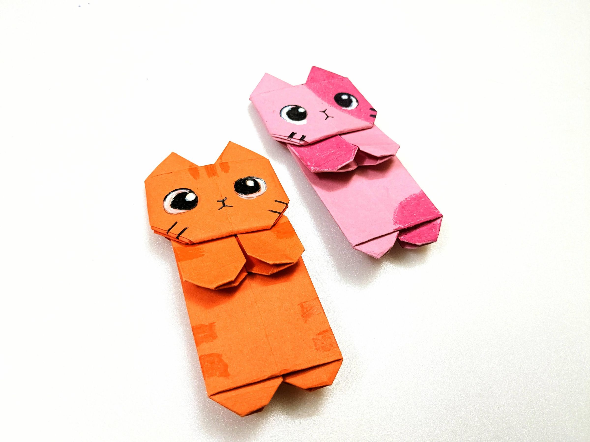 How to Make Origami Cat Bookmarks : 9 Steps (with Pictures) - Instructables