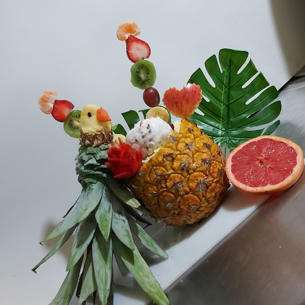 Tropical Parrot With Pineapple (fruit Salad) : 14 Steps (with Pictures ...