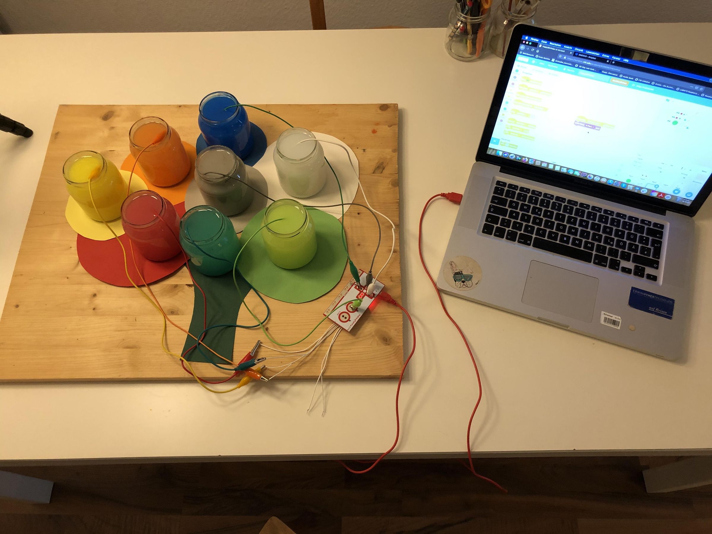 Happy Birthday on Water Synthesizer With MakeyMakey and Scratch : 5 ...