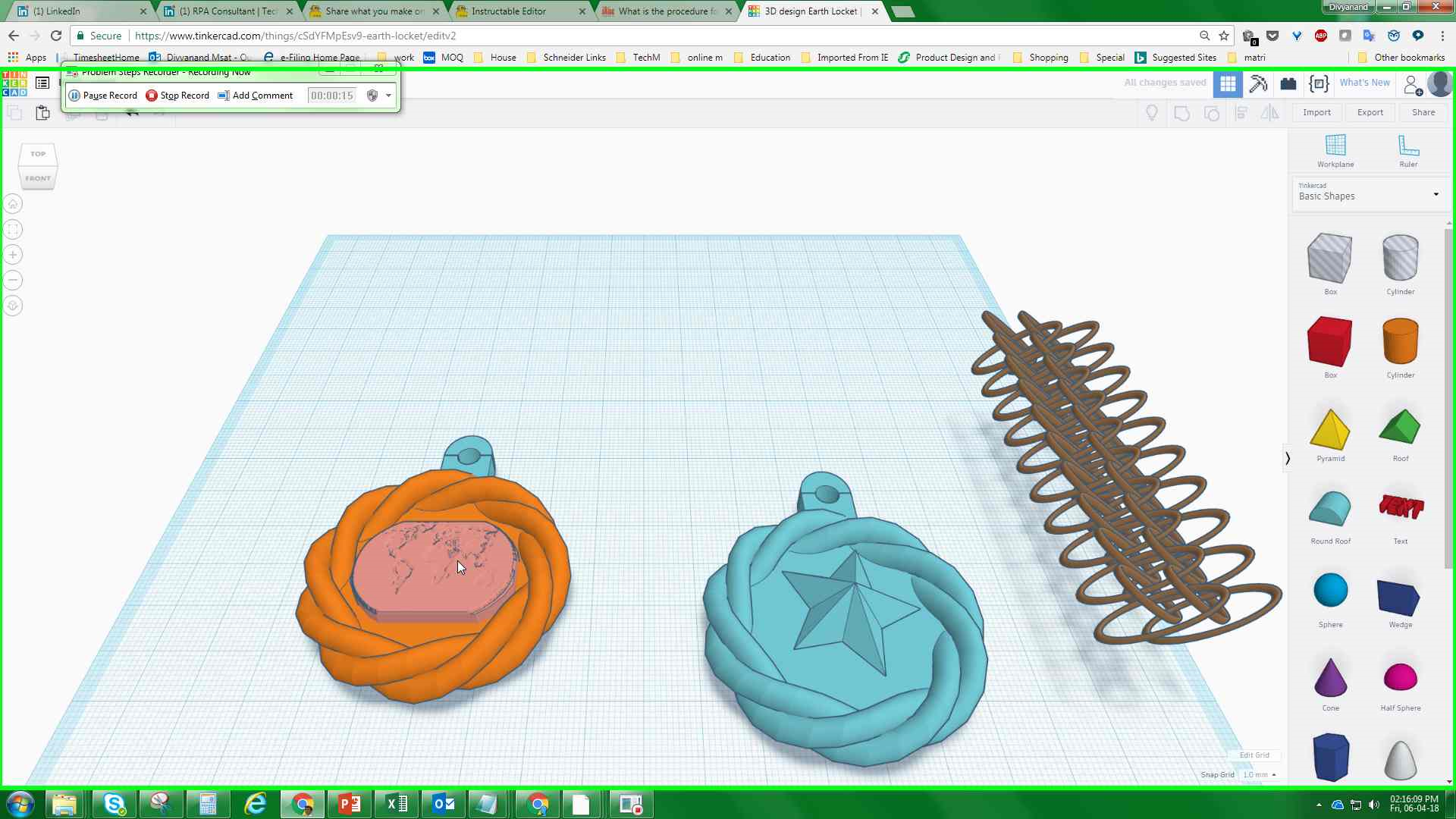 Tinkercad CADPlanet Earth Locket : 3 Steps - Instructables
