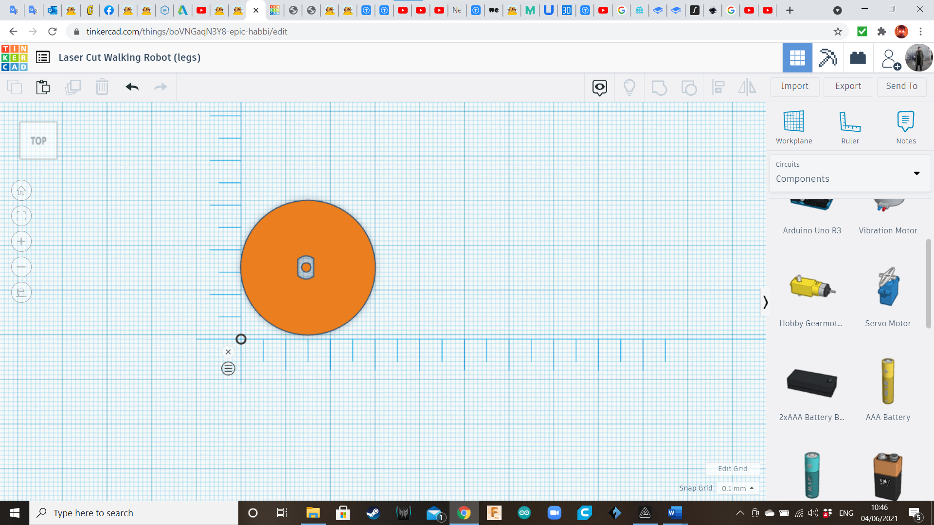 Tinkercad Robotics for School: Laser-cut Walking Machine! : 27 Steps ...