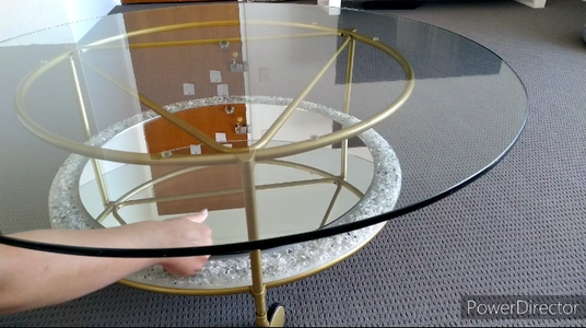 Coffee Table Makeover | Crushed Mirror Glass Coffee Table : 9 Steps ...