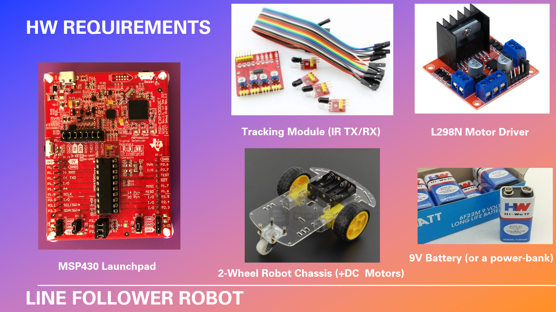 Line Follower Robot Using MSP430 Microcontroller : 3 Steps - Instructables