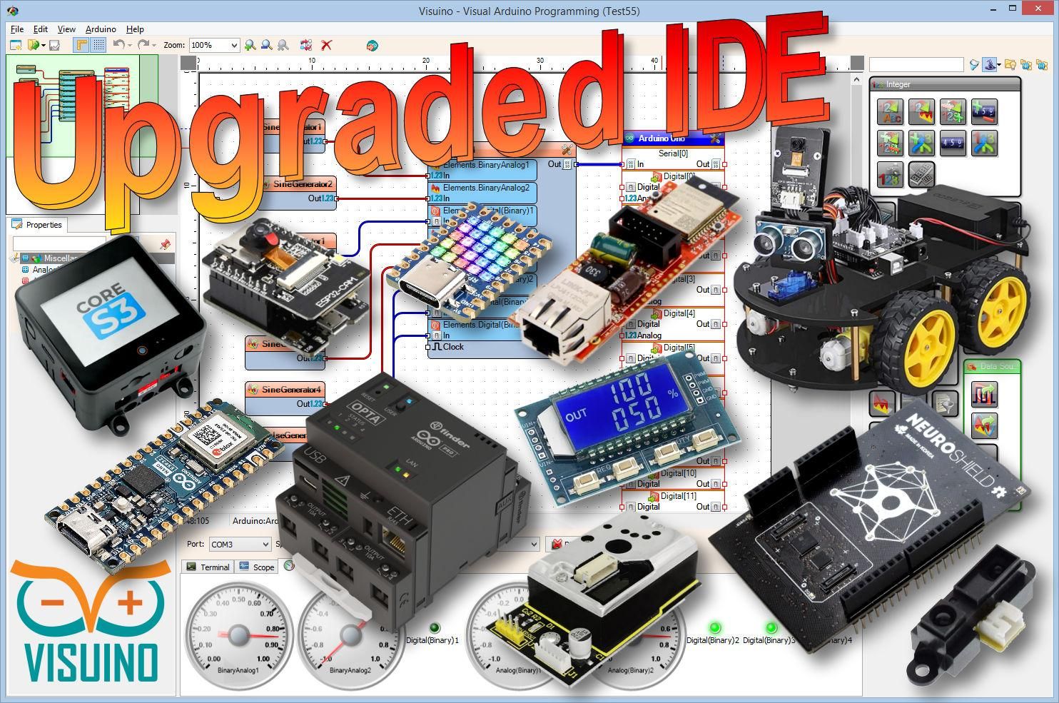 Dim RGB LED on Arduino Nano ESP32 Using Visuino Tutorial - DFRobot Maker Community