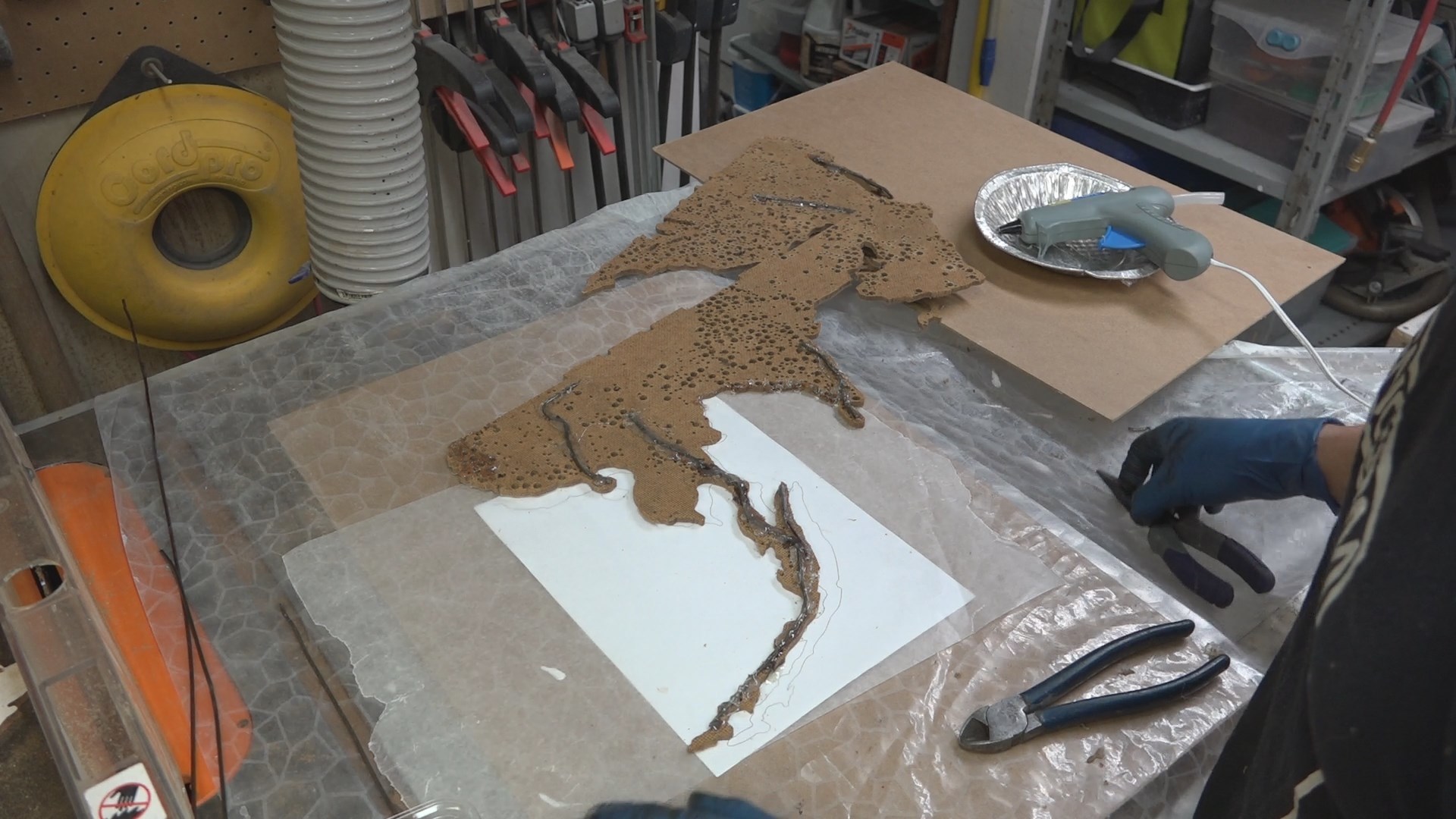 Floating World Backlit Moss Map With Arduino Fiber Optic LED Cities ...