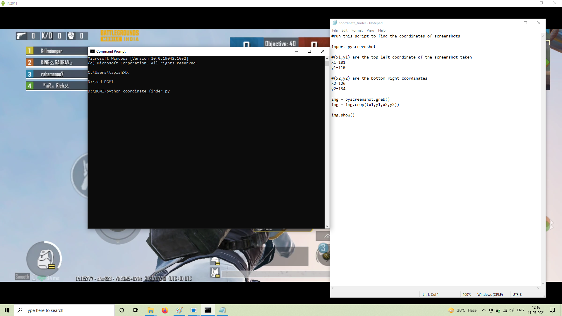 BGMI and Python Magic : 5 Steps - Instructables