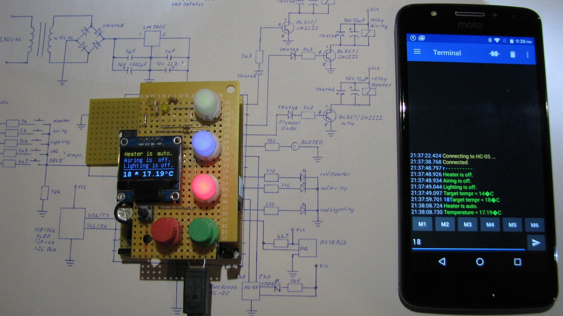Smart Bluetooth Thermostat Arduino Airing And Lights Control 7 Steps