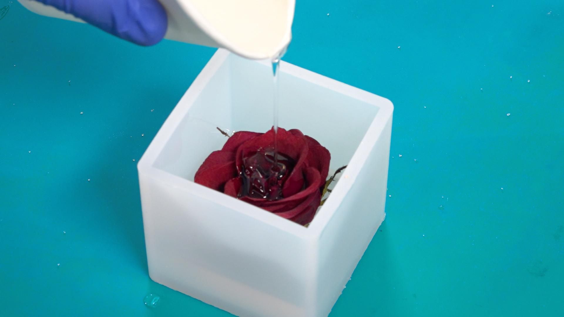 How to Cast Flowers in Epoxy Resin - DIY Resin Rose Paperweight! : 8 ...