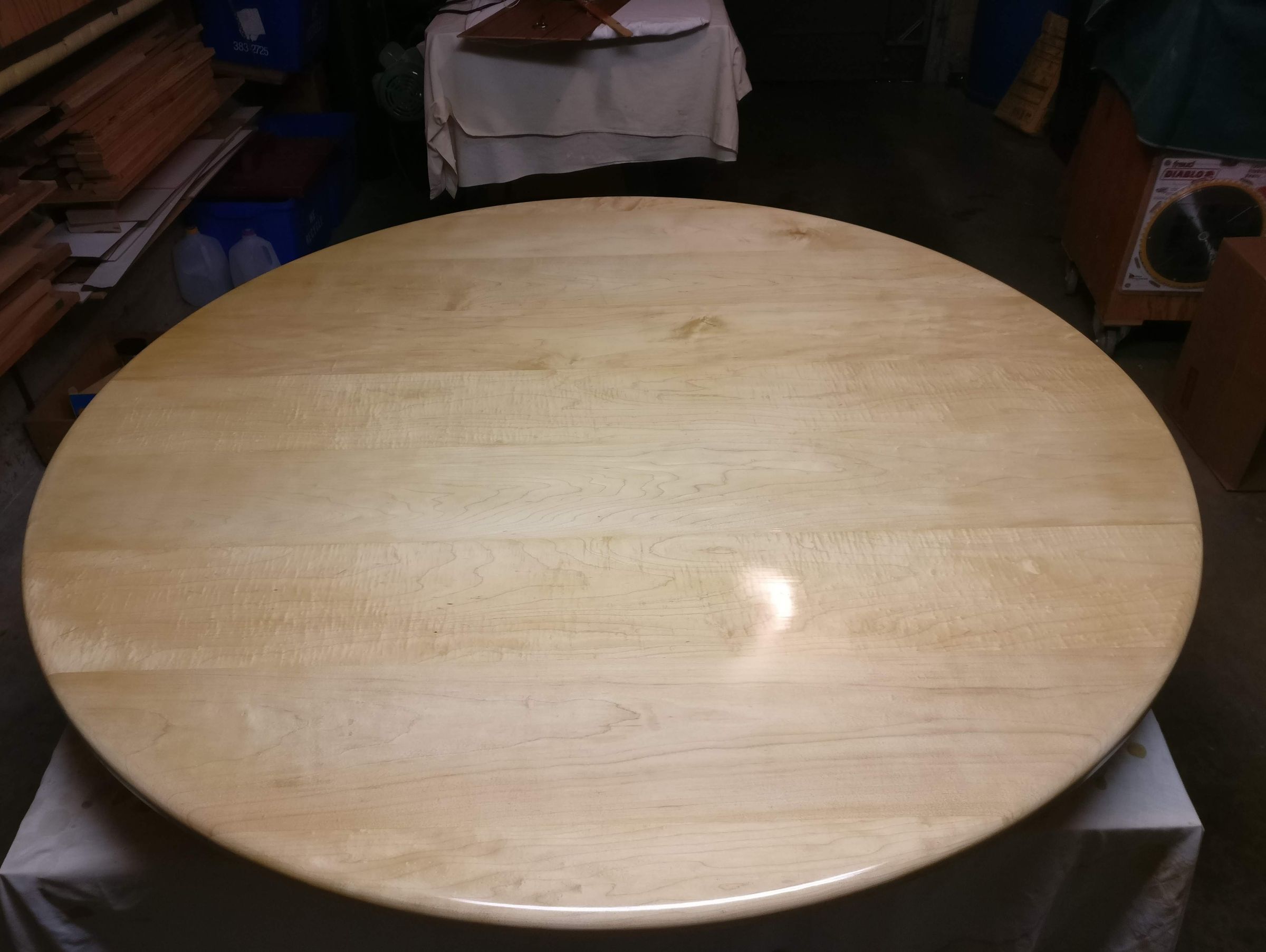 Make a Large Round Dining Table With Turntable : 10 Steps (with ...