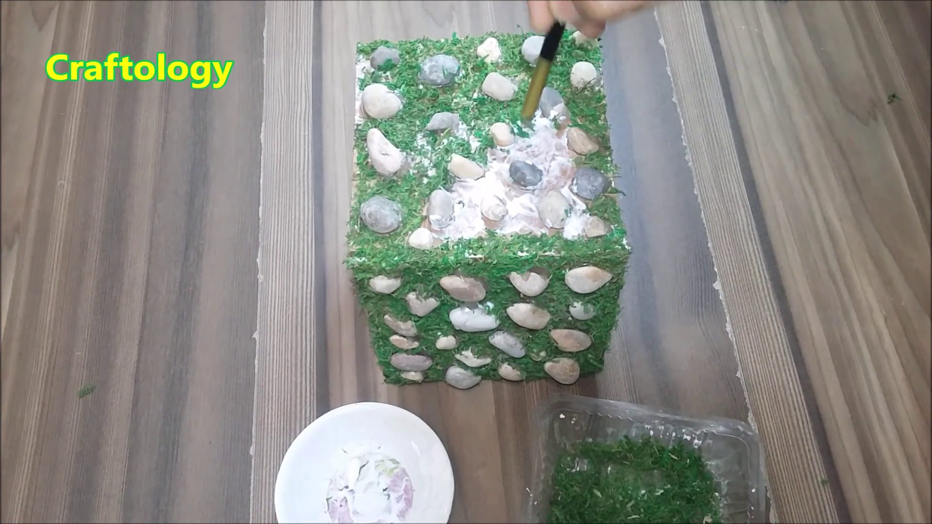 How to Make Flower Pot From Cardboard|Pebbles Cardboard Flower Pot|Easy ...