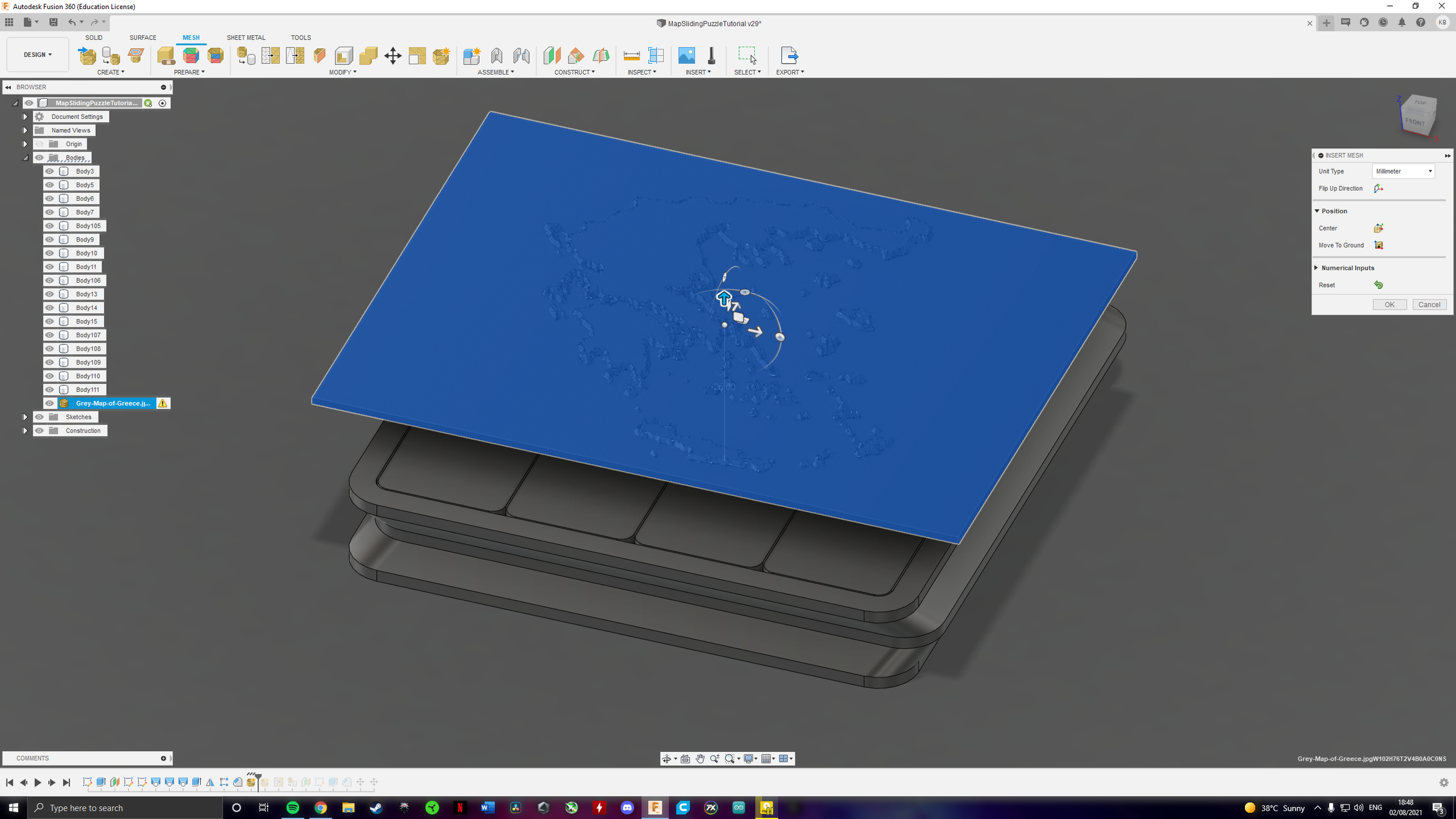 Map Sliding Puzzle 3D Printed - Fusion 360 : 28 Steps (with Pictures ...