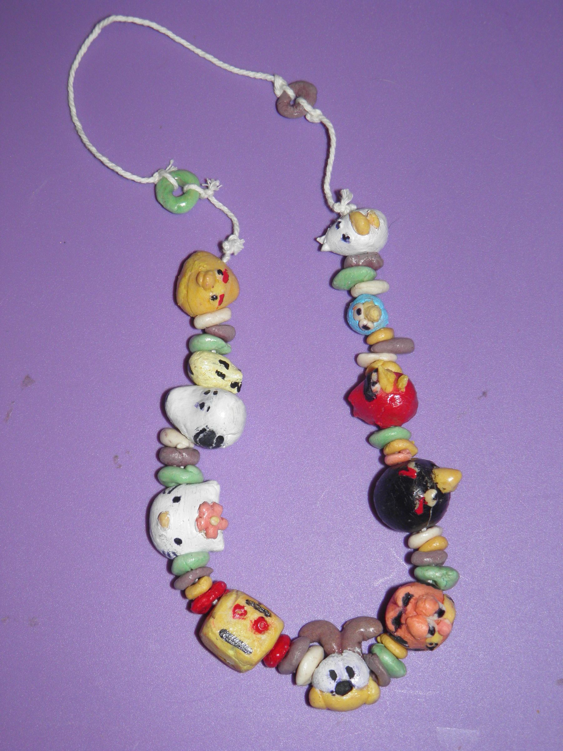 Comic Character Clay Bead Necklace (with Homemade Clay) : 10 Steps ...