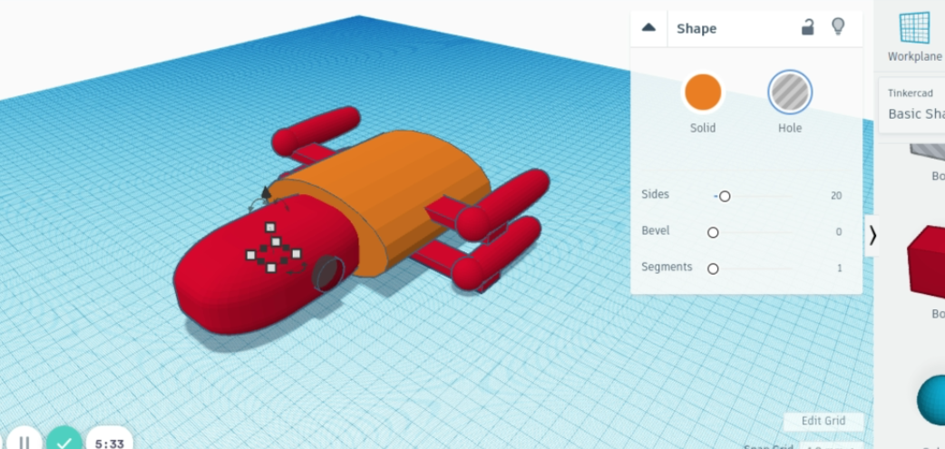 Space Ship (TinkerCAD) : 13 Steps - Instructables