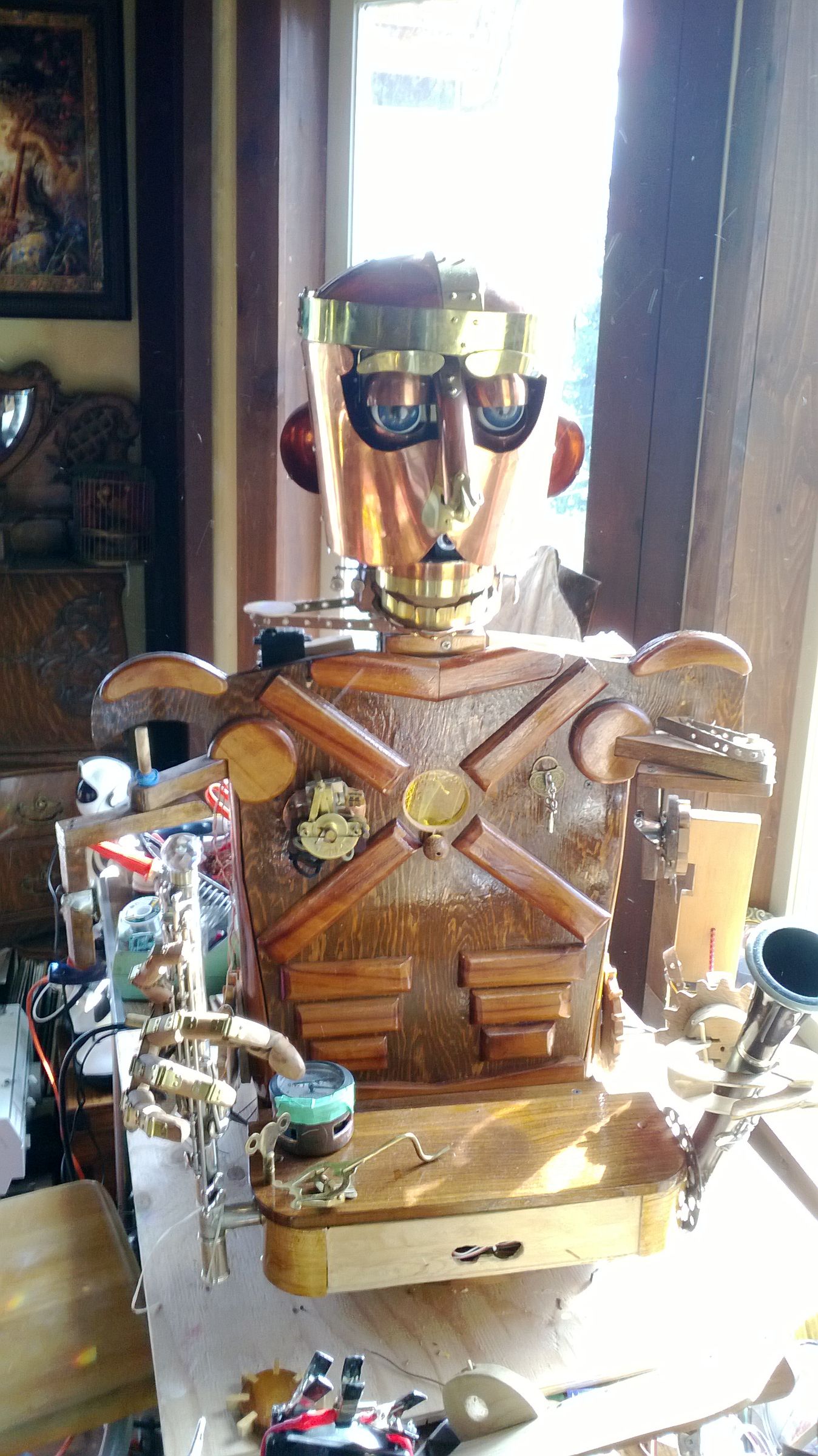 Steampunk Style Demi-droid EZ-Robot Controlled - Instructables