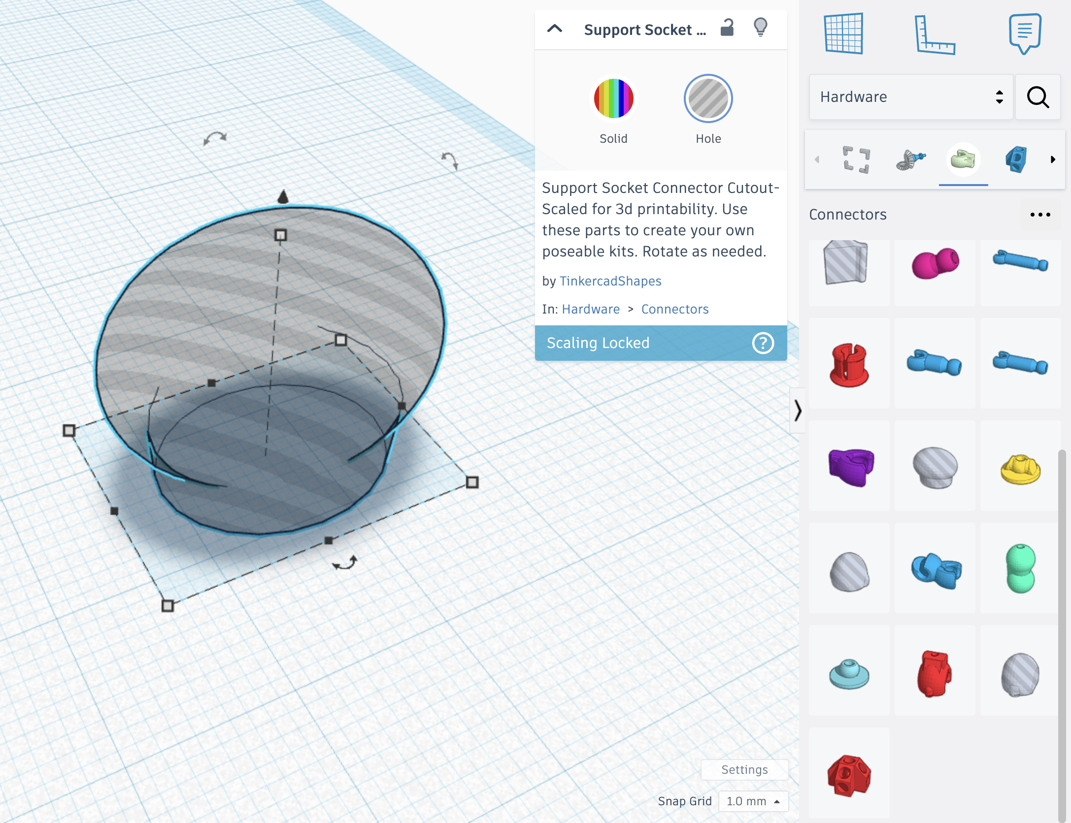 How to Use Sockets and Joint Connectors in Tinkercad : 6 Steps (with ...