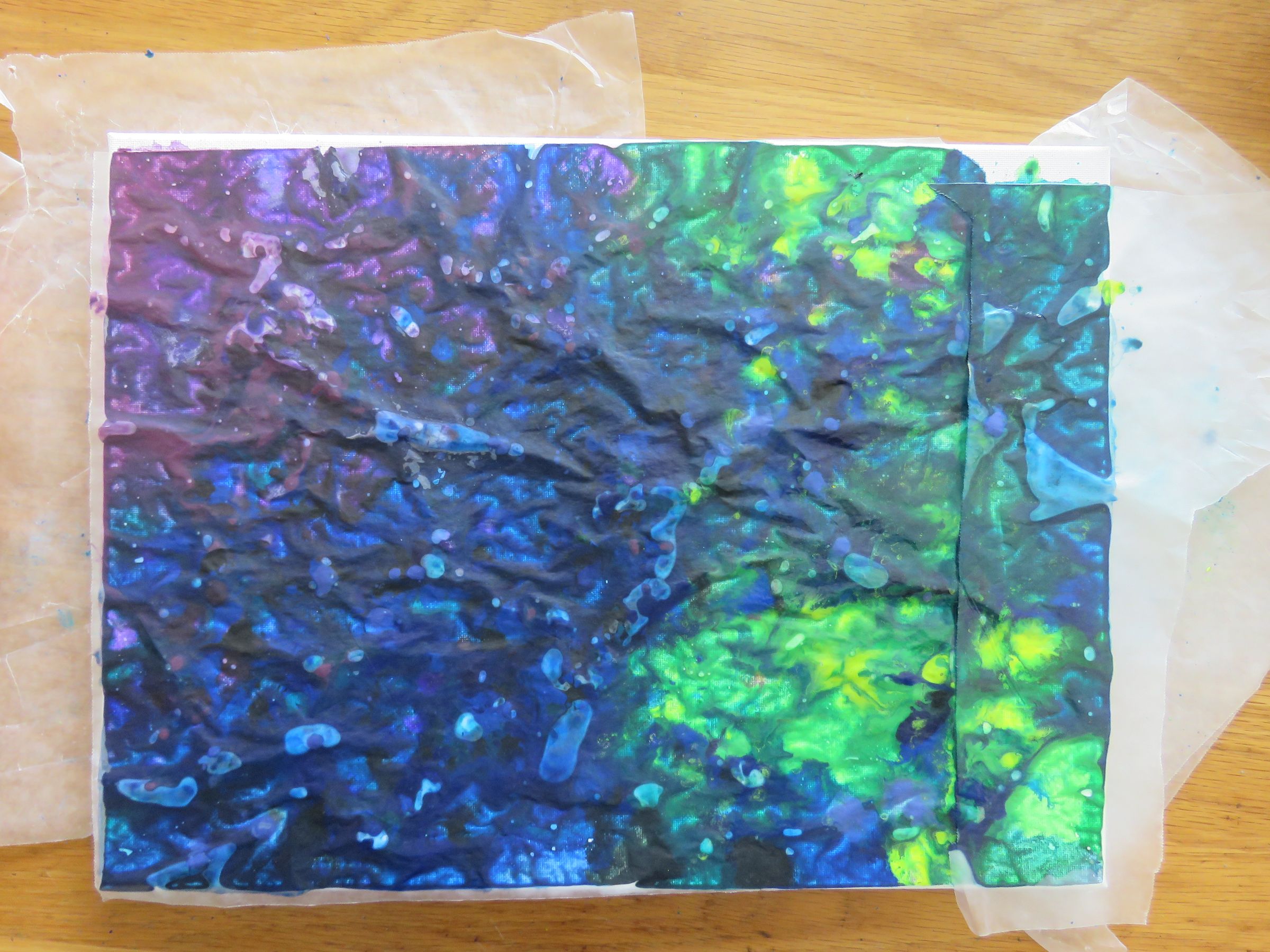 Melted Crayon Art Blue