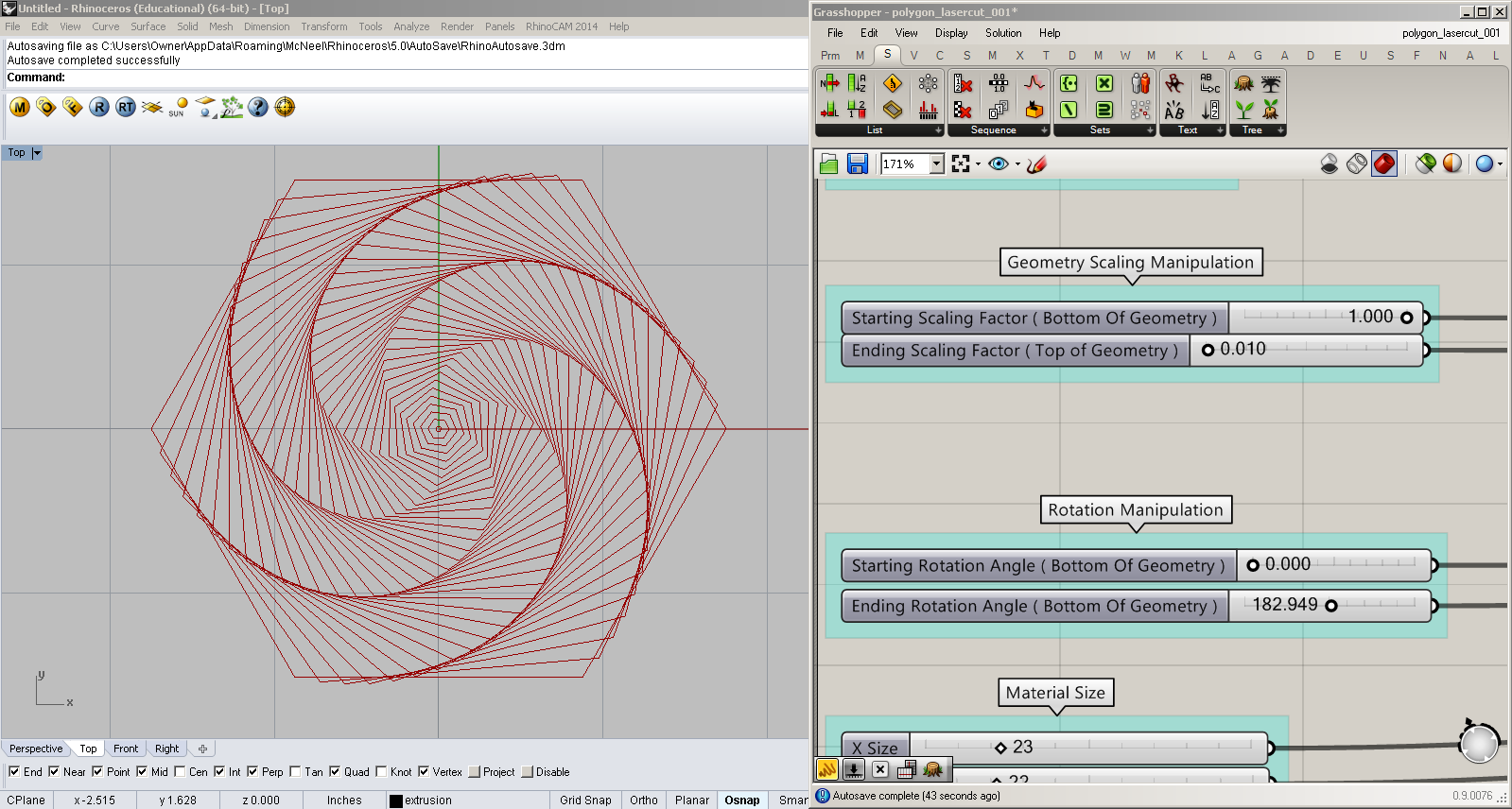 Lasercutting a Twisting Cardboard Lamp : Rhino + Grasshopper : 5 Steps ...