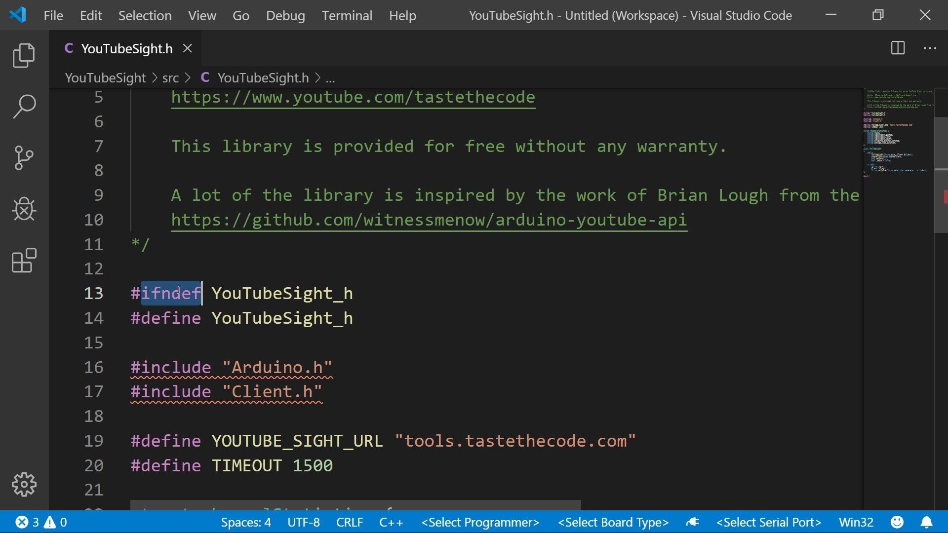 Making an Arduino Library for YouTube Sight : 7 Steps - Instructables