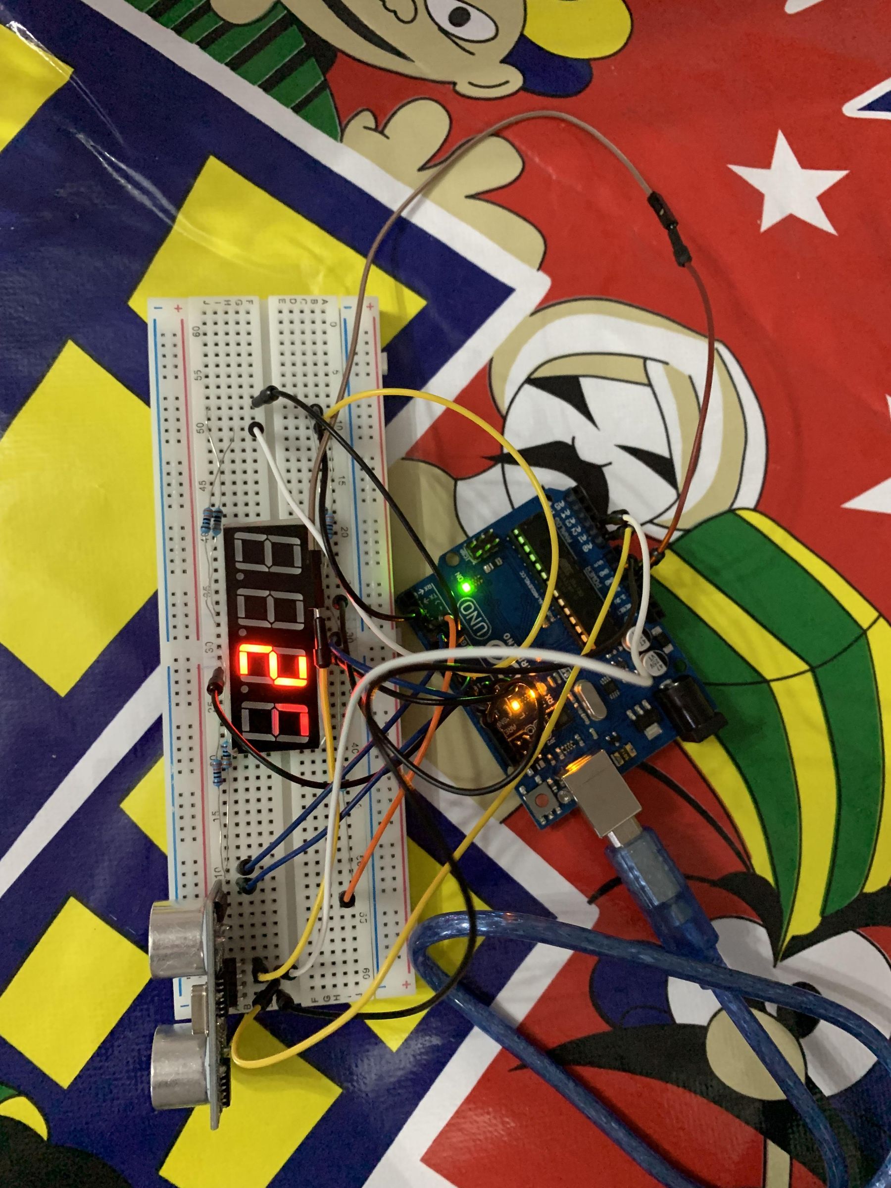 Arduino Ultrasonic Distance Meter With 7 Segment Display. - Instructables